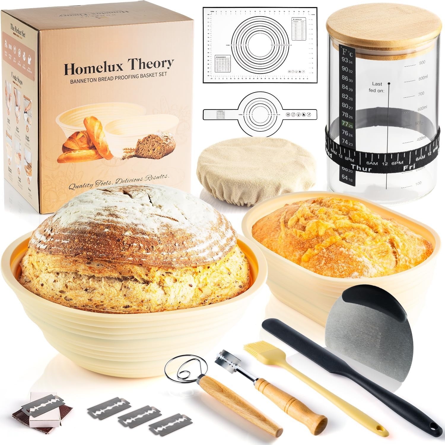 Sour Bread Starter Set, Bread Making Set and Sour Bread Baking Supplies ...