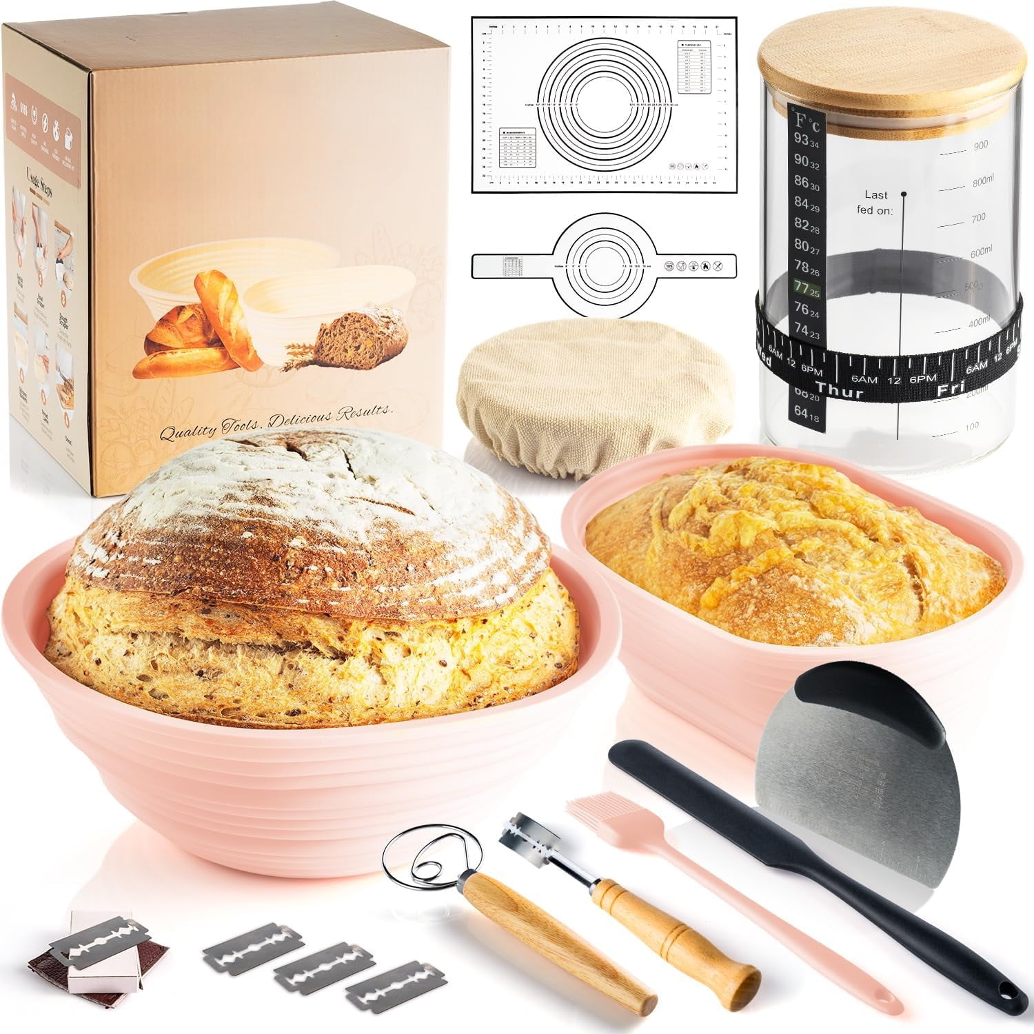 Sour Bread Starter Set, Bread Making Set and Sour Bread Baking Supplies ...