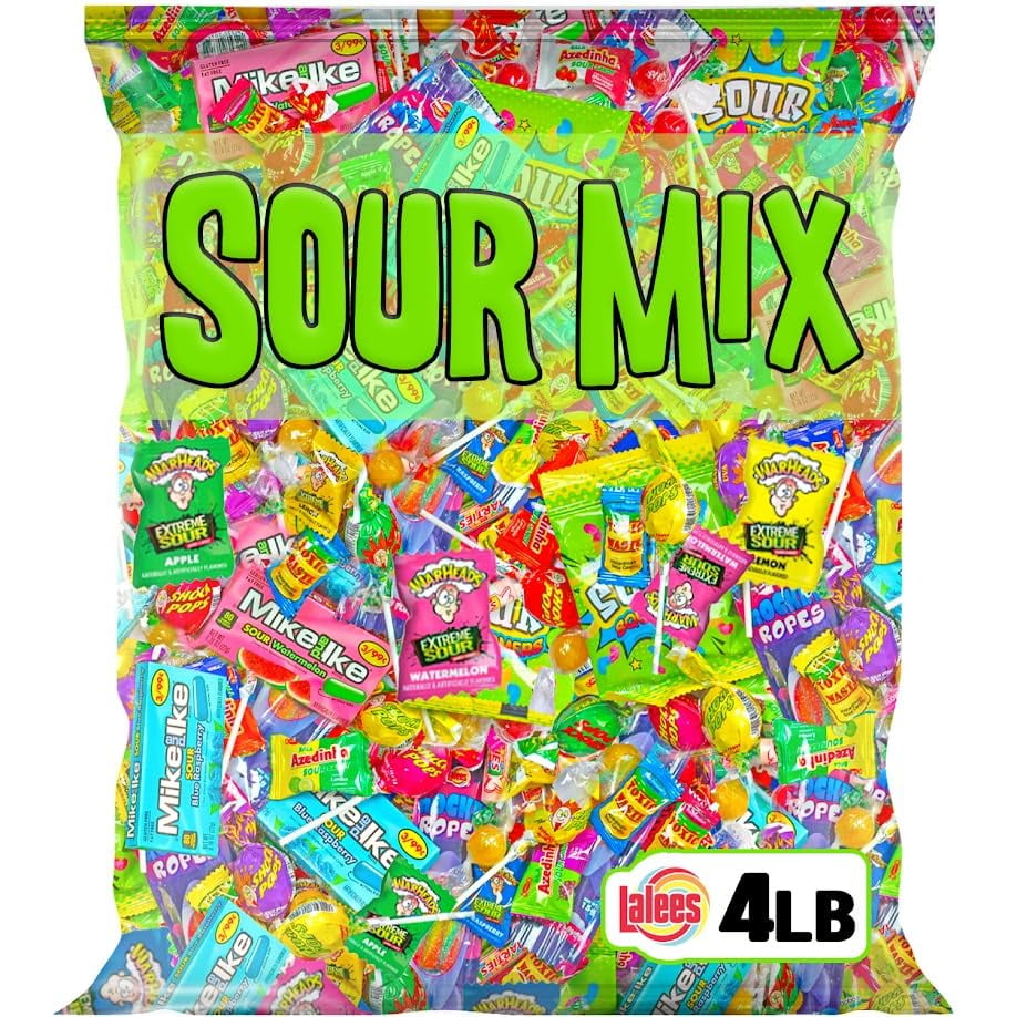Sour Candy Bulk Variety - MDA05 4 Pounds - Individually Wrapped Candy ...