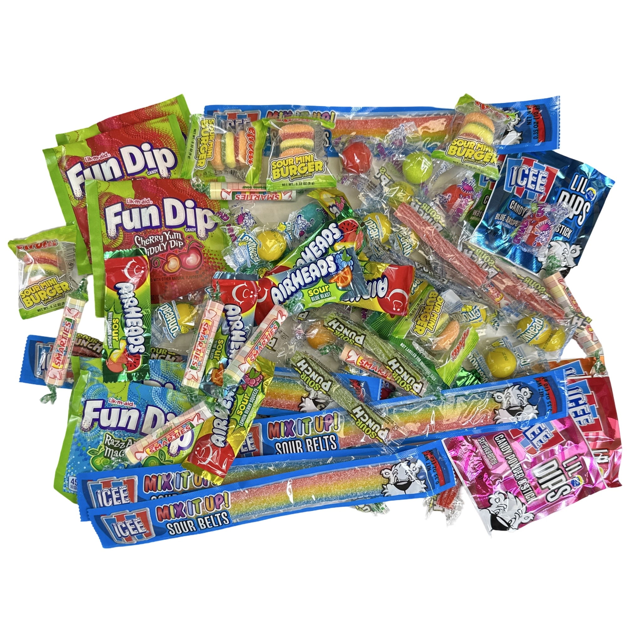 Sour Candy Variety Sampler Pack V2 | Lemonhead, efrutti, Icee, Fun Dip ...