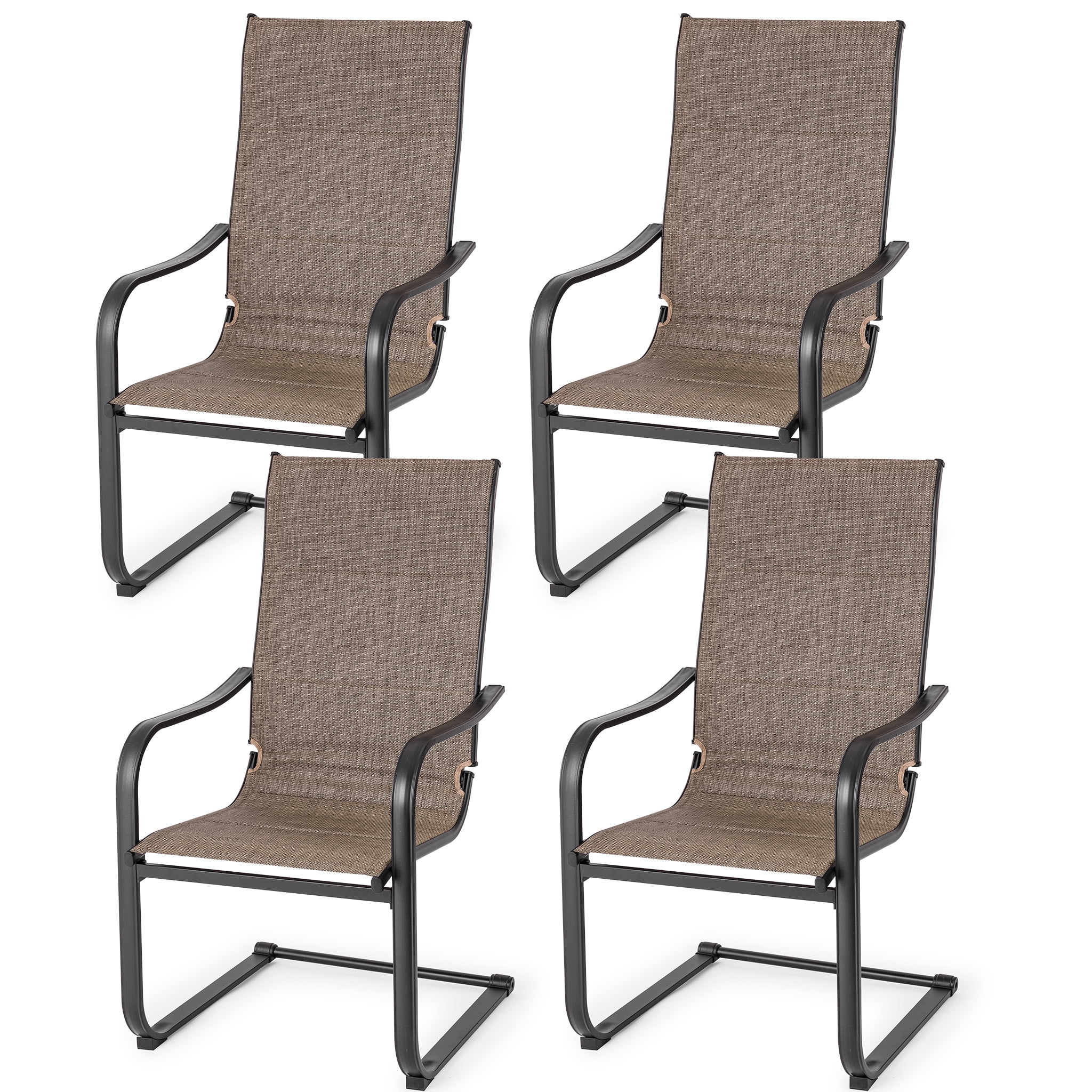 Sour Citrus Patio Chair Set fo 4 Outdoor Dining Chairs High Back and C ...