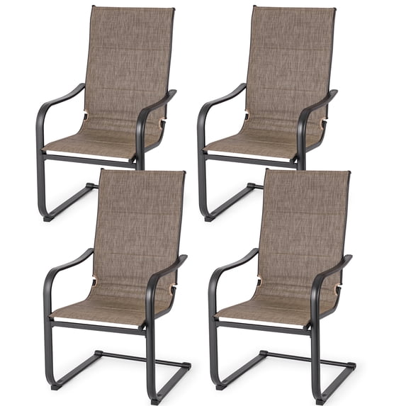 Sour Citrus Patio Chair Set fo 4 Outdoor Dining Chairs High Back and C ...