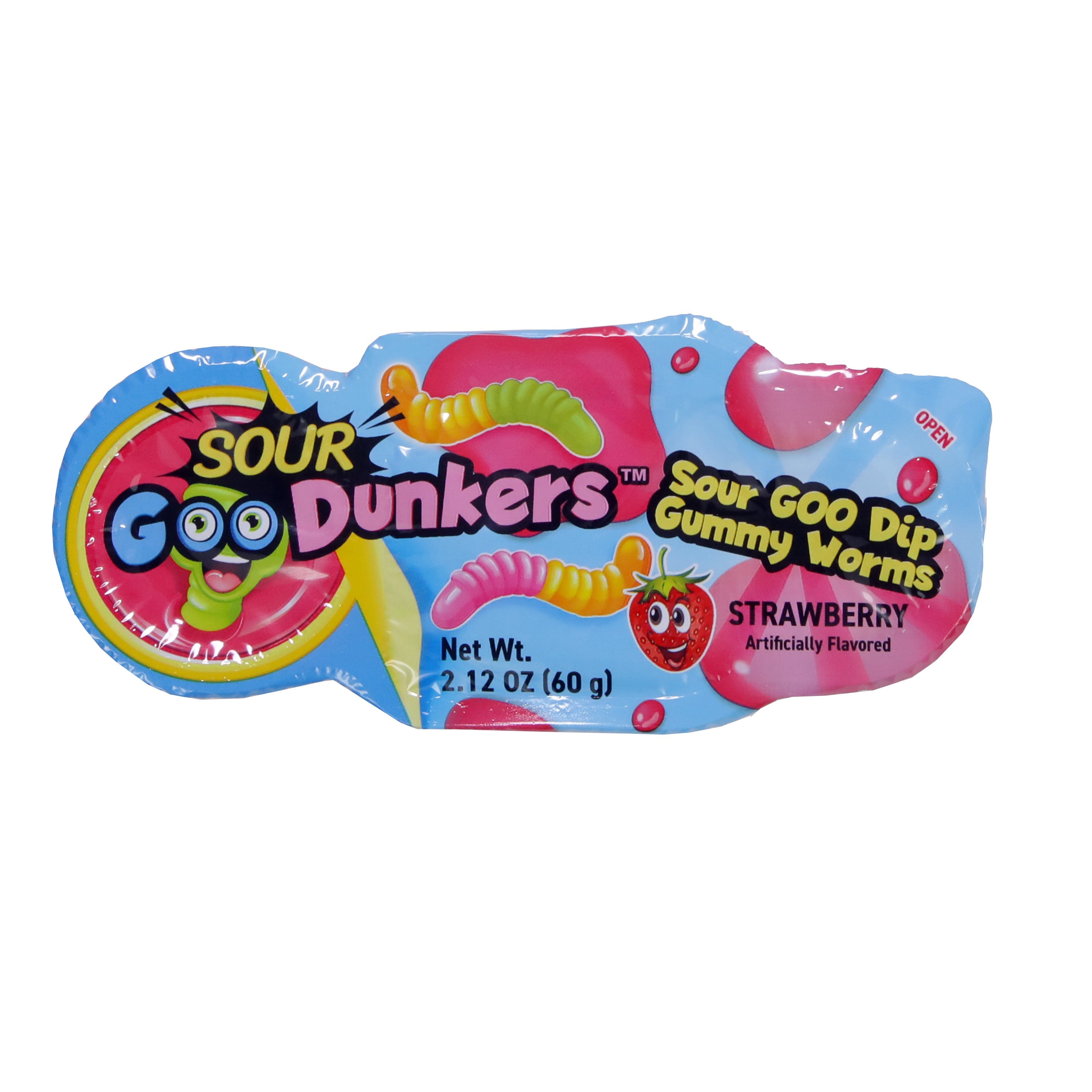 Sour Goo Dunkers, Sour Goo Dip & Gummy Worms Candy, 2.12 oz. - Walmart.com