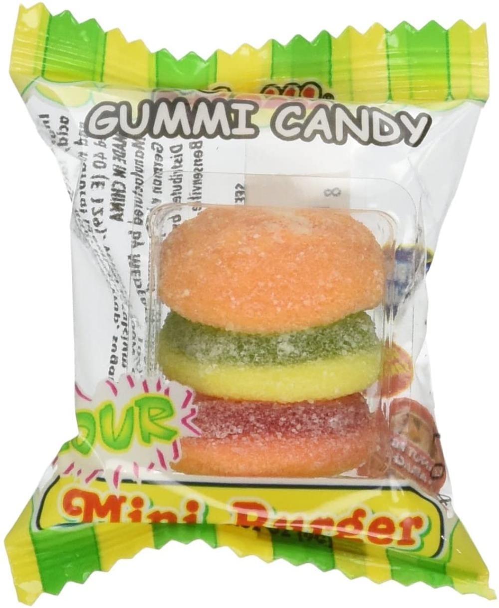 Sour Gummy Burger - Mini Gummi Hamburger 60 pieces, Each order has 60 ...