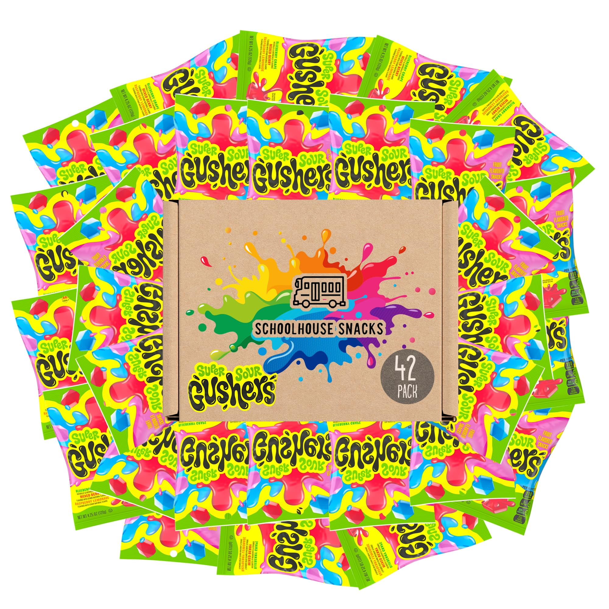 Sour Gushers - Delicious MZF22 Sour Candy Snacks for Kids - Perfect ...