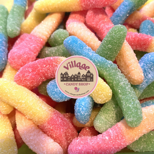 Sour Mini Neon Gummy Worms Candy - 6 oz. - Walmart.com