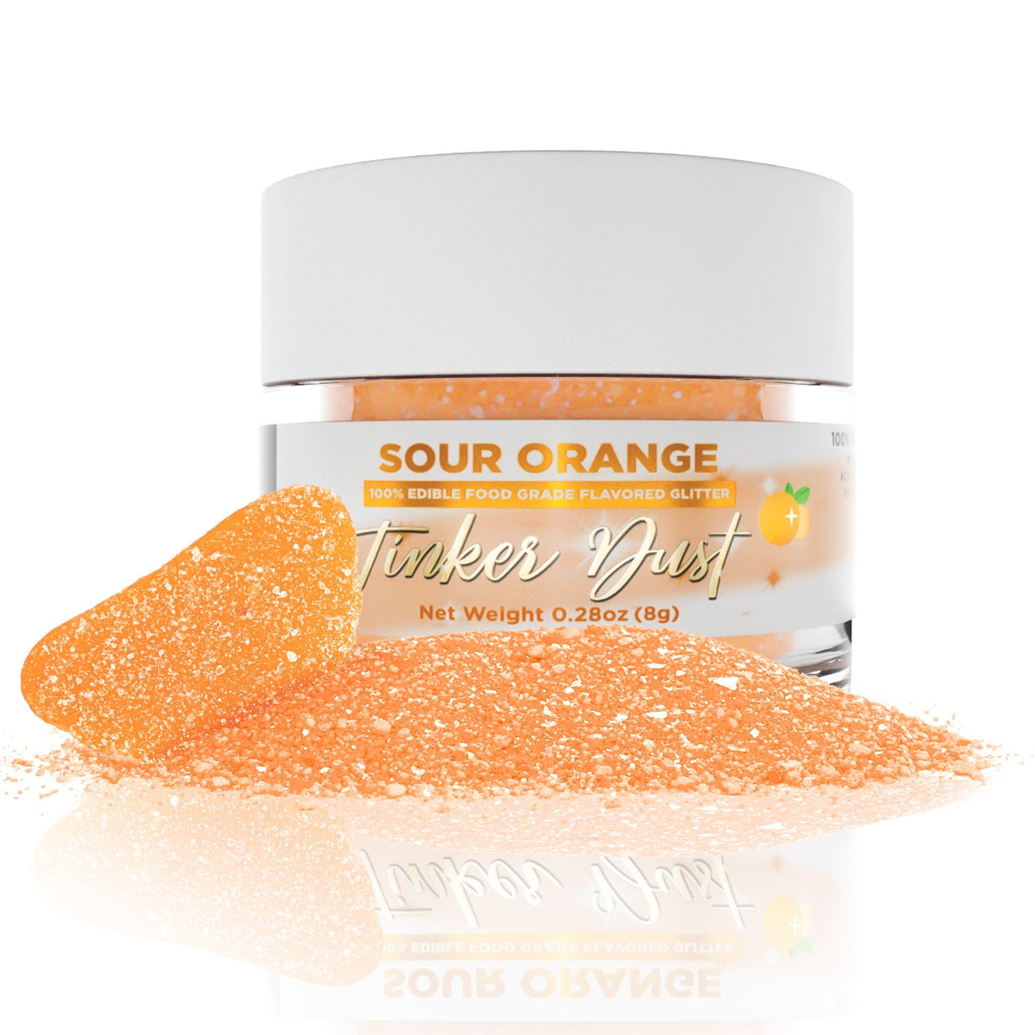 Bakell - Sour Orange Flavored Tinker Dust (8g, 1x Jar) Edible Glitter ...