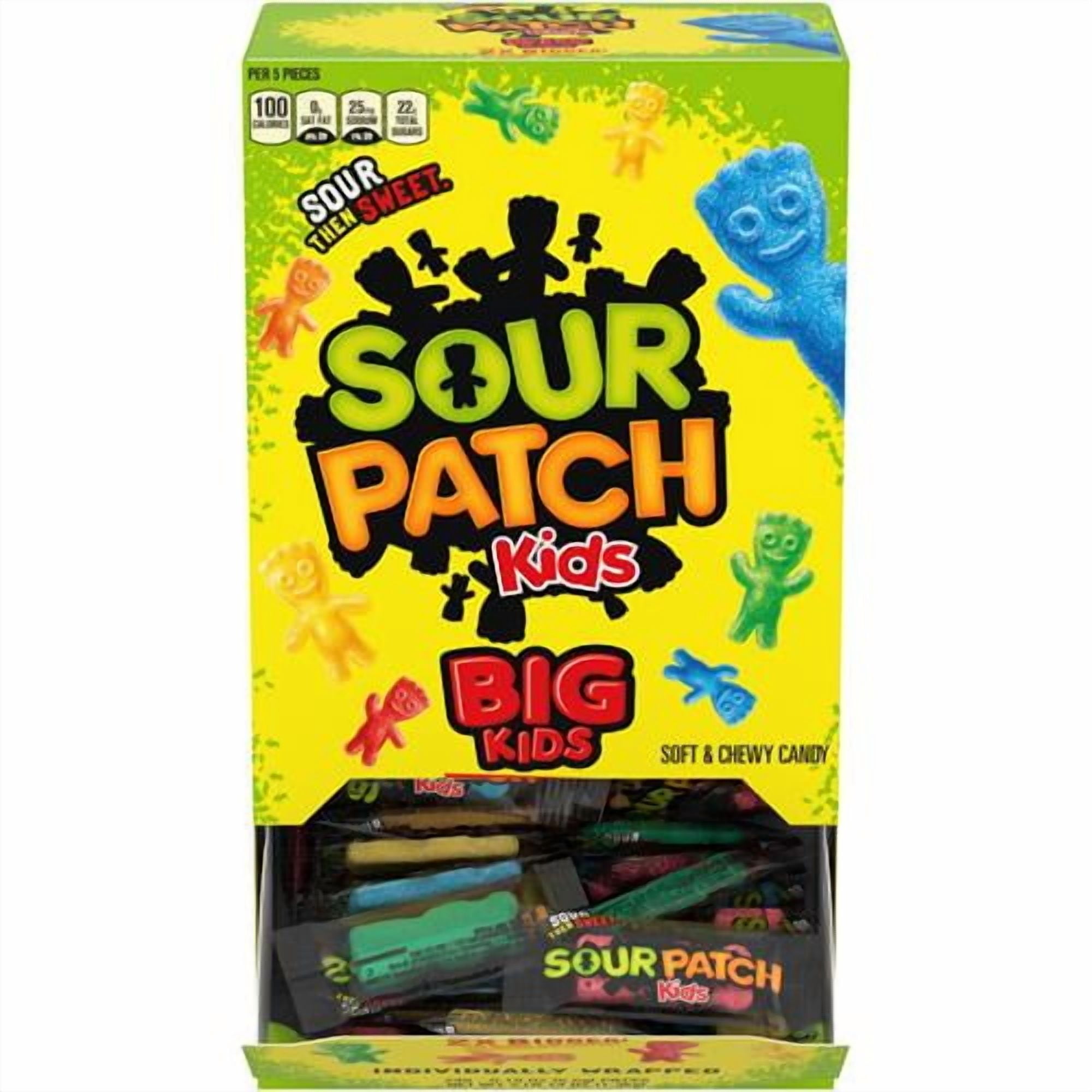 Sour Patch Kids Big Individually Wrapped Soft & Chewy Candy, Bulk Candy ...