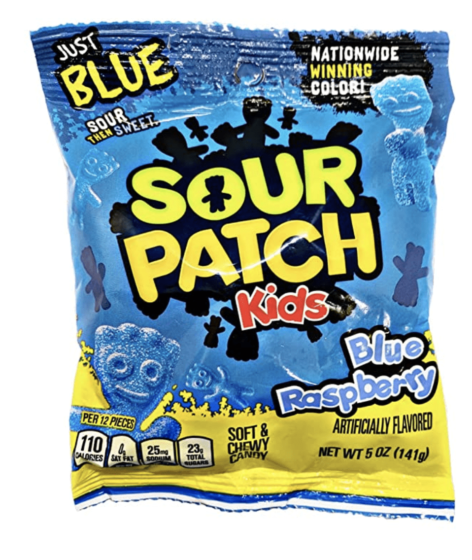 Sour Patch Kids Blue Raspberry 5 oz bags Limited Edition Just Blue (6 ...