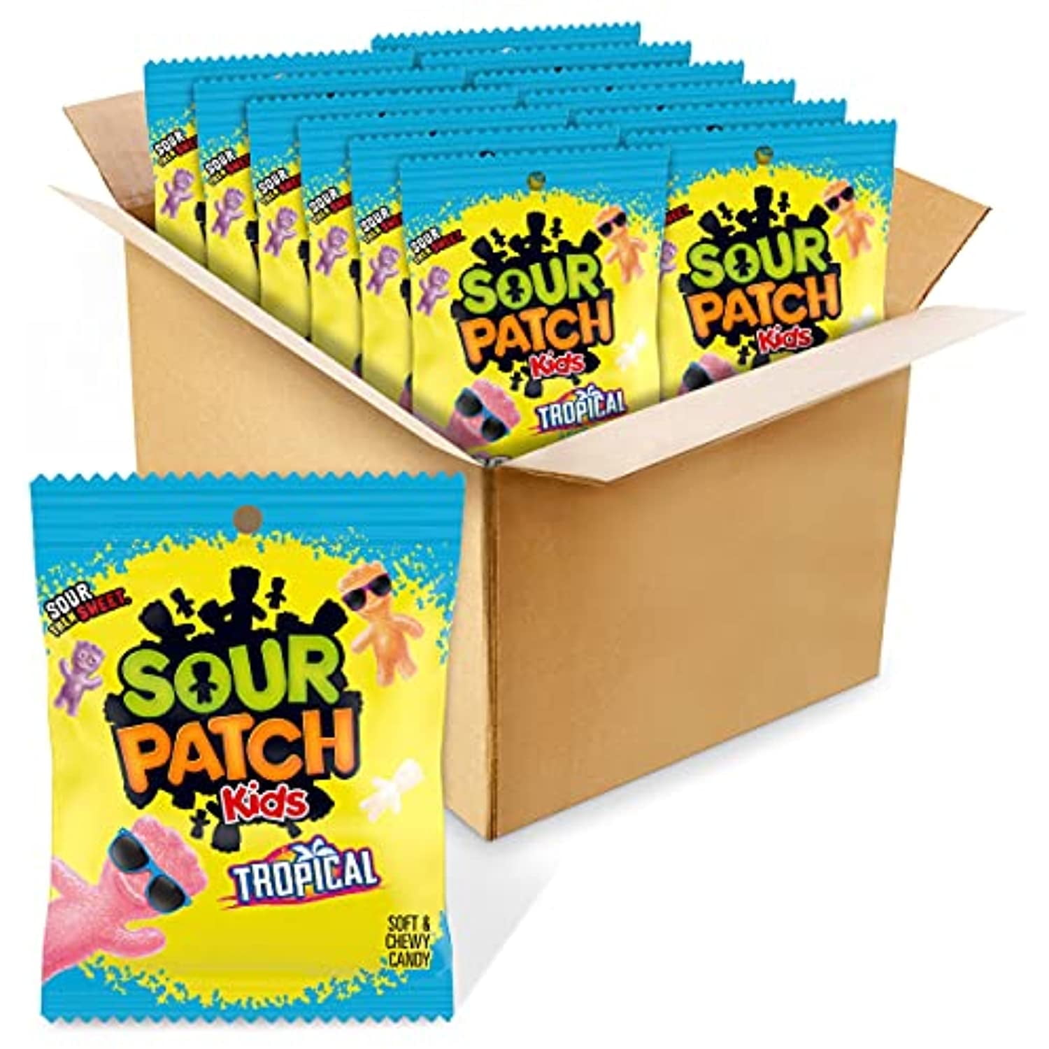 Sour Patch Kids Candy, Tropical Flavor, 5 Oz, 12 Bags - Walmart.com