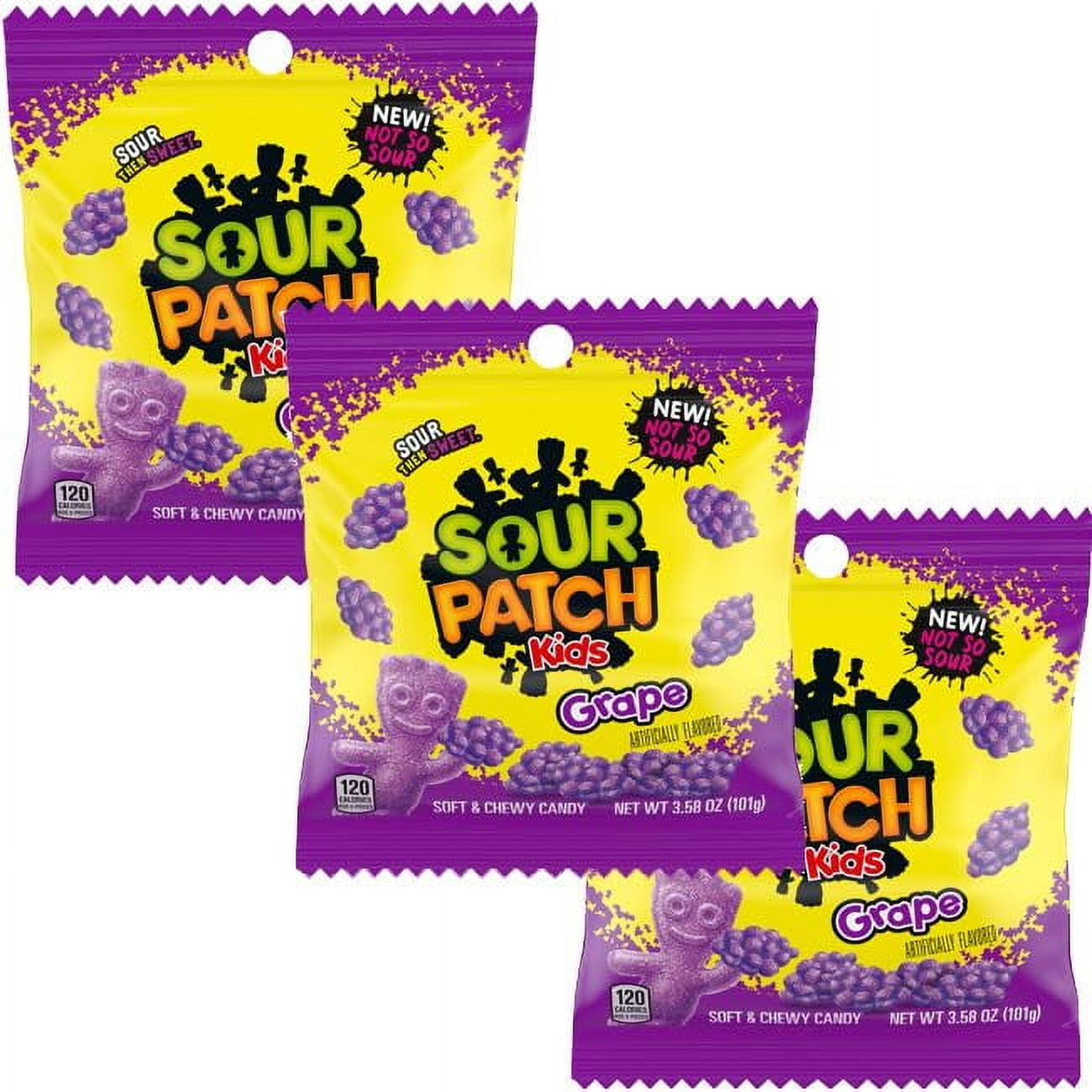 Sour Patch Kids Grape, 3.58 Ounce Bags (Pack of 3) - Walmart.com