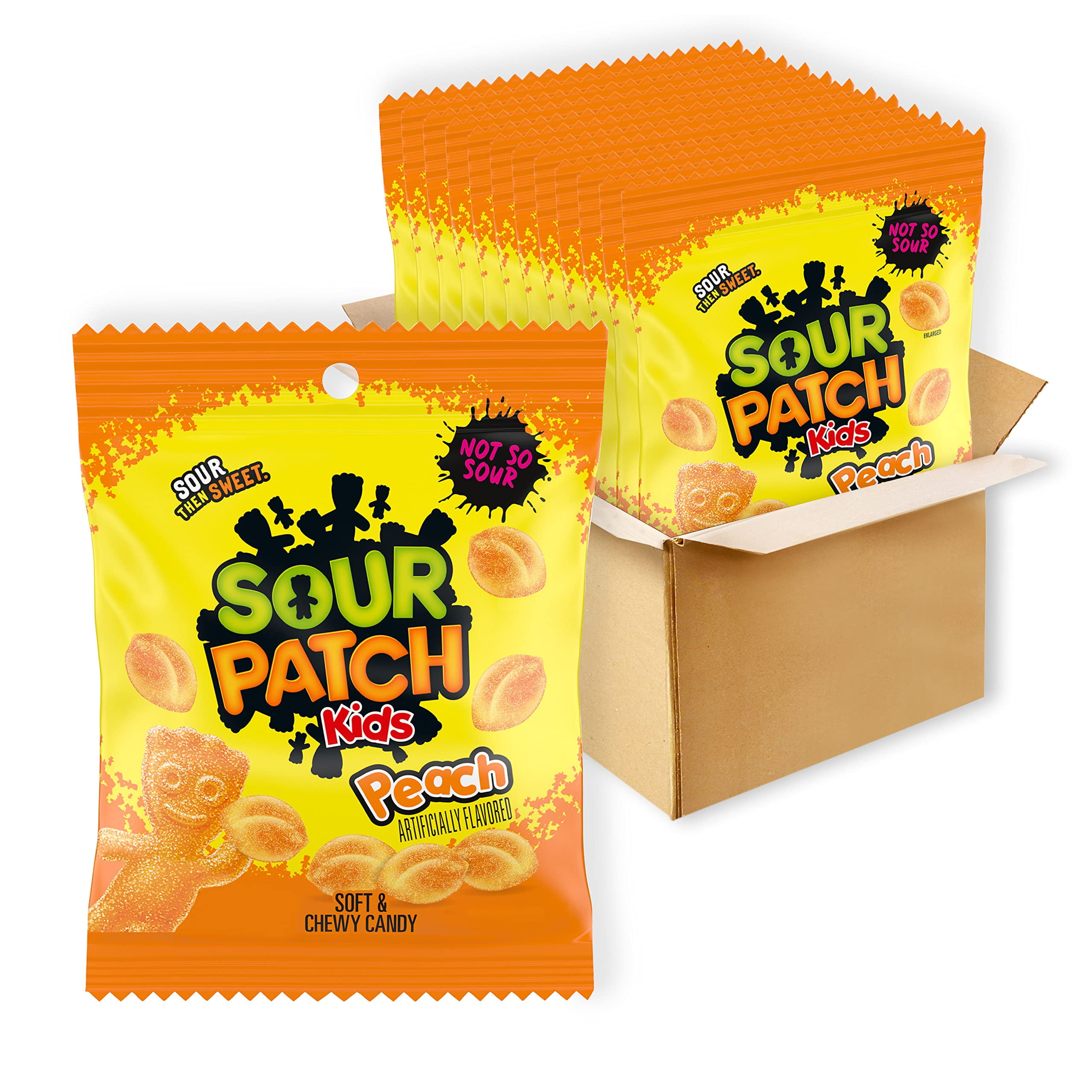 Sour Patch Kids Peach Soft And Chewy Candy, 12-4.96 Oz Bags - Walmart.com