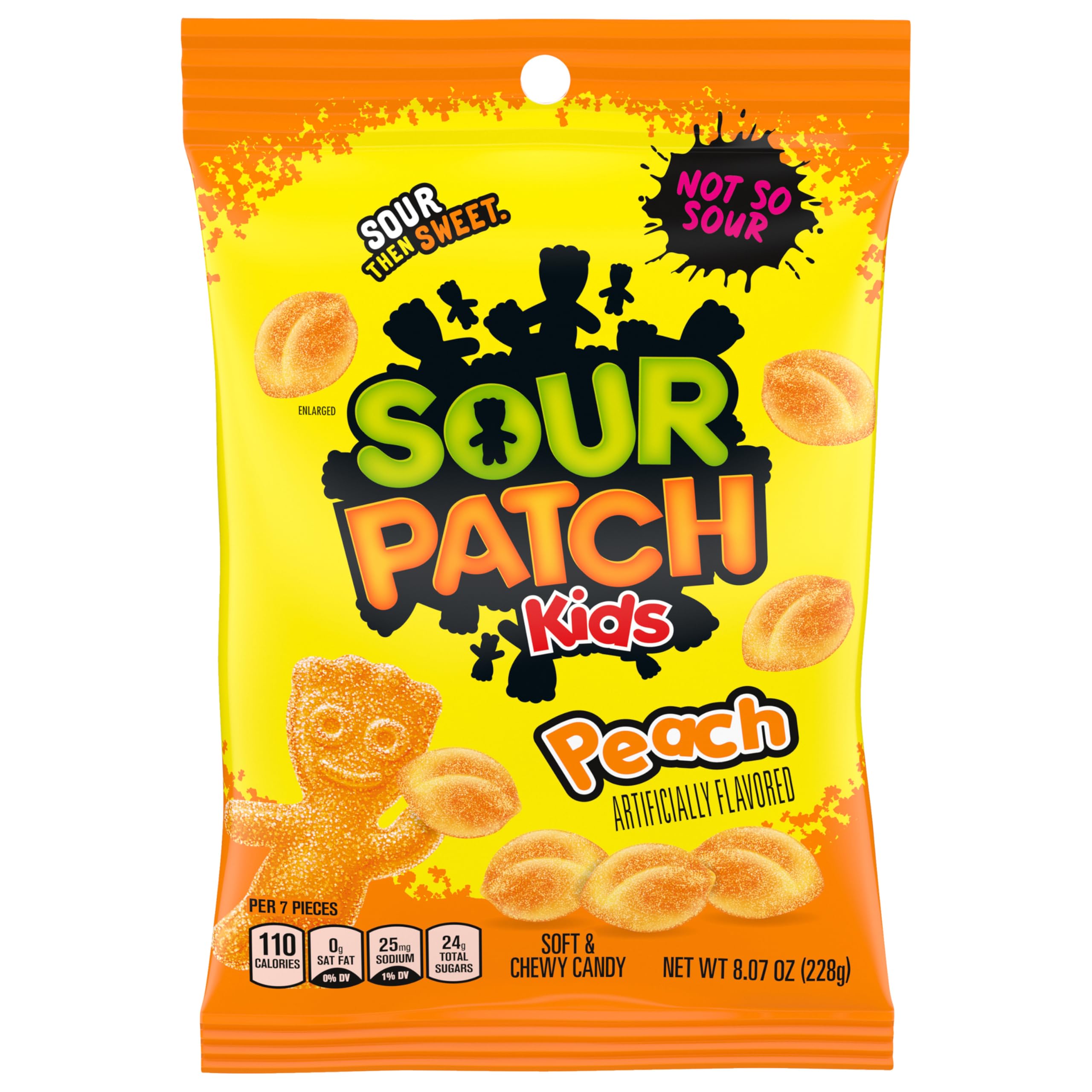 Sour Patch Kids Peach Soft And Chewy Candy, Bulk Candy, 8-8.07 Oz Bags ...