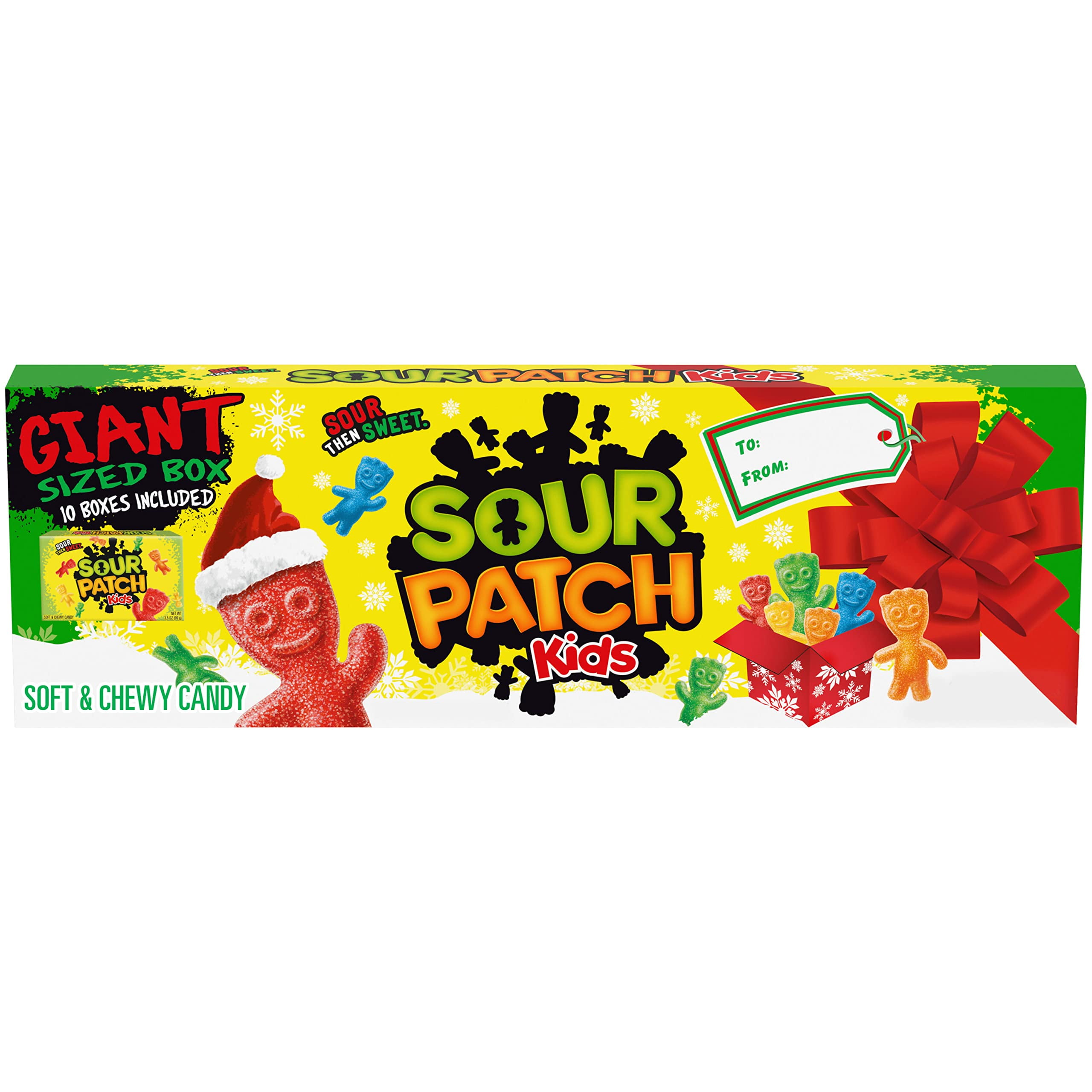 Sour Patch Kids Soft & Chewy Holiday Candy, Giant Gift Box, Includes 10 ...