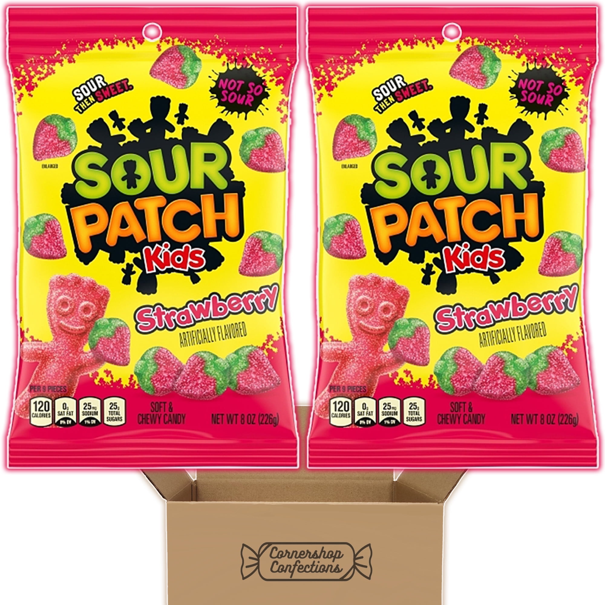 Sour Patch Kids Strawberry Flavored Candy Bundle Pack - 2 Large ...