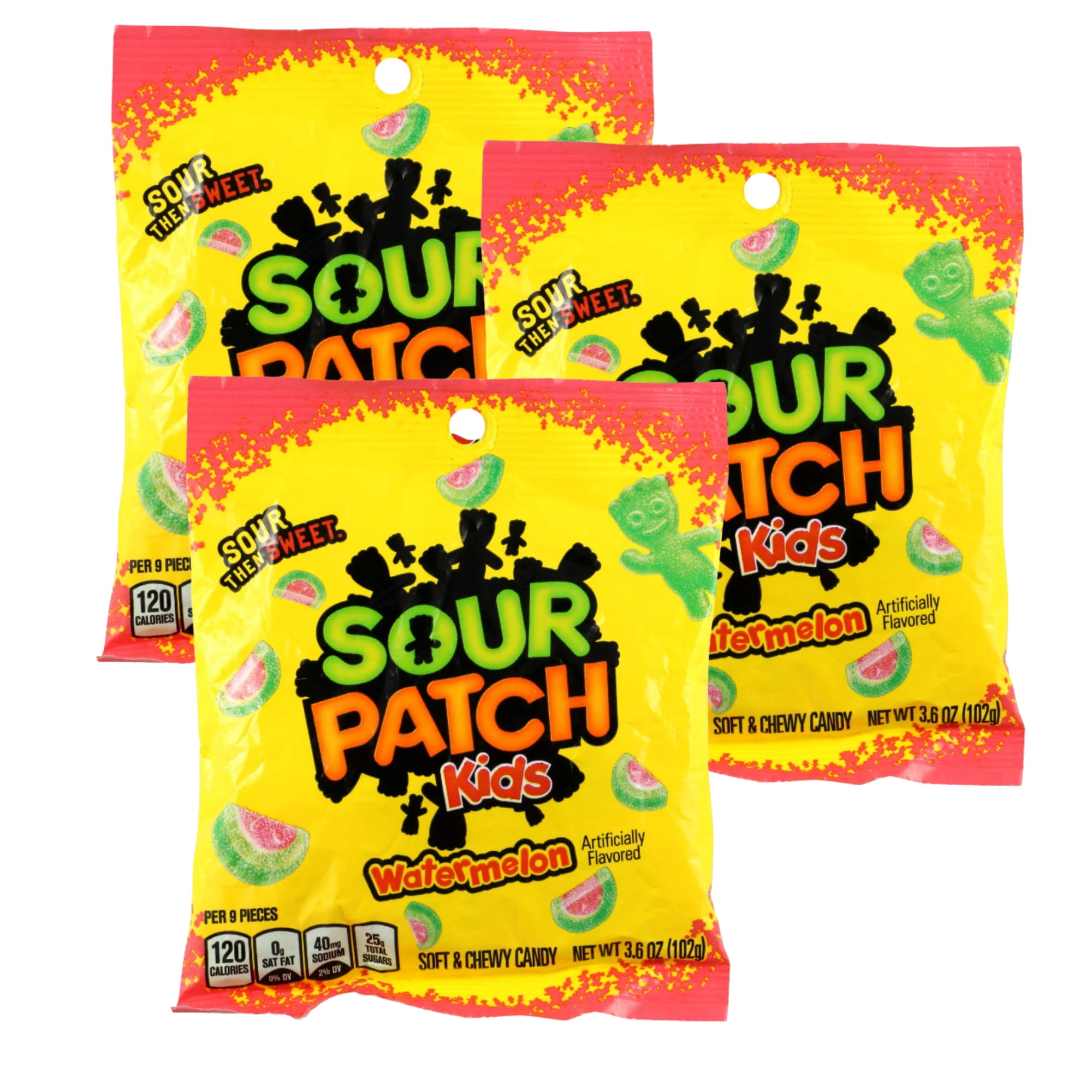 Sour Patch Kids Watermelon Candy Soft Chewy Cute Fun Shaped Gummies ...