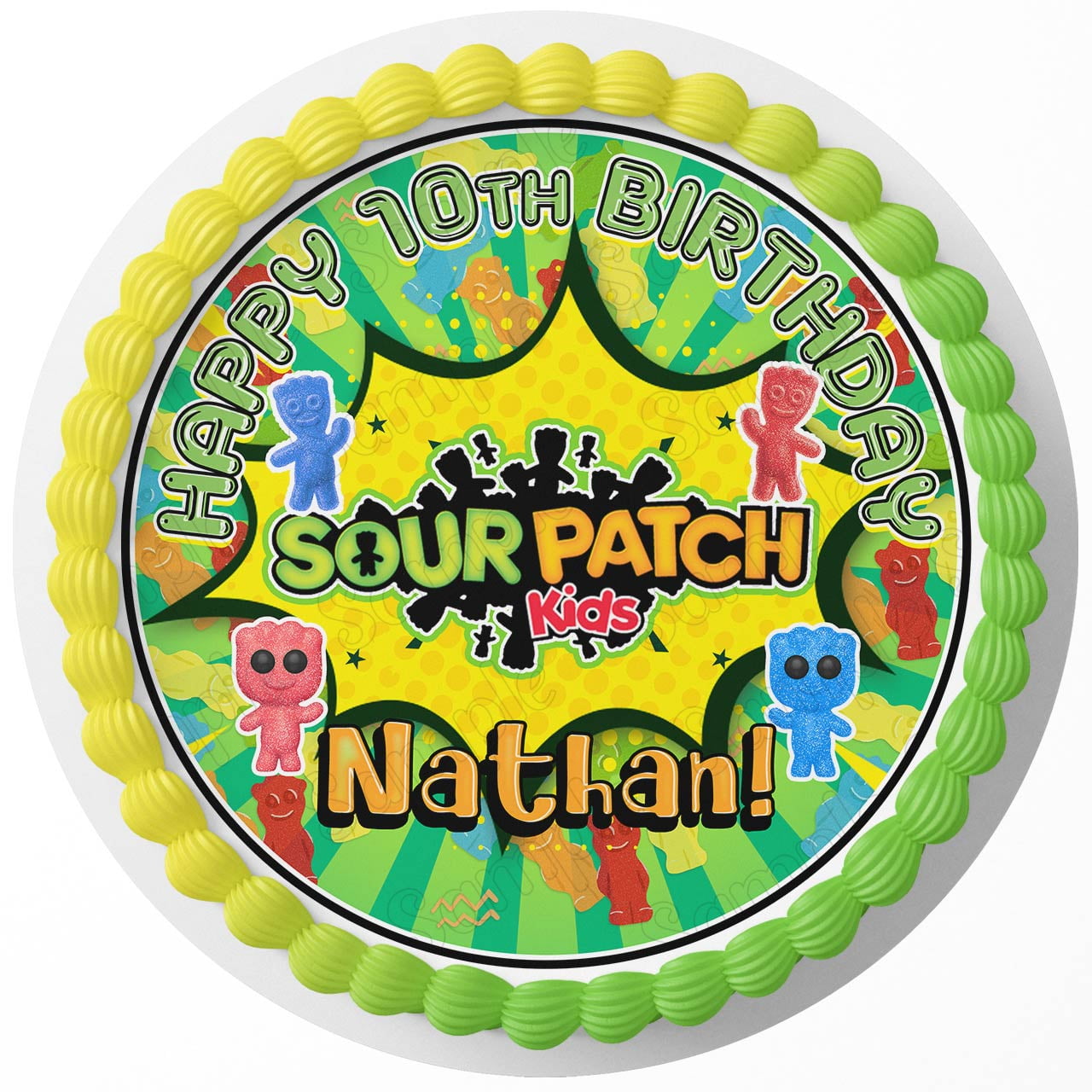 Sour Patch Rd Edible Cake Image Topper Birthday Photo Icing Fondant ...