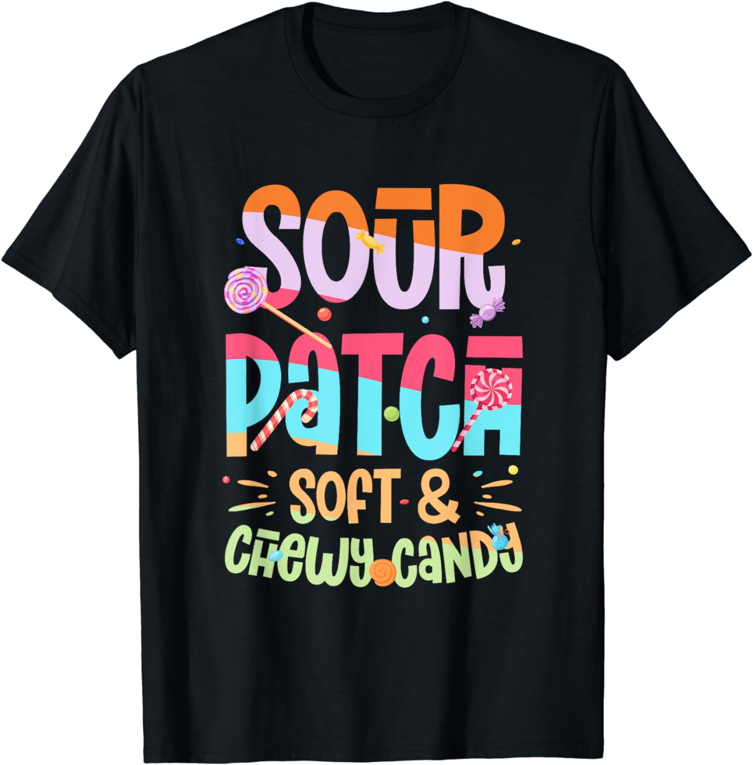 Sour Patch Soft & Chewy Candy Funny Patch Candy Patches T-Shirt ...