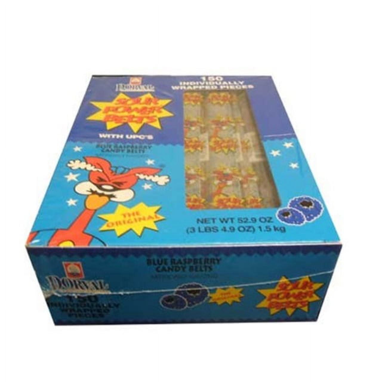 dorval sour power belts blue raspberry candy belts - Walmart.com