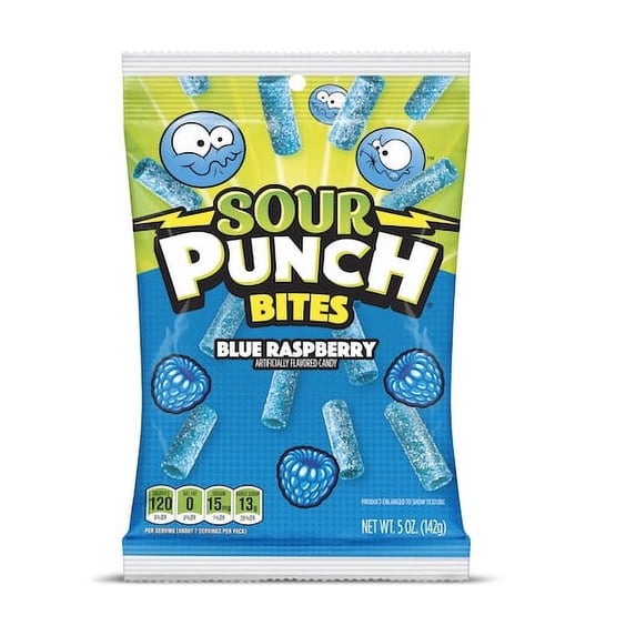 Sour Punch Bites Blue Raspberry, 5 oz - Case of 12 - Walmart.com