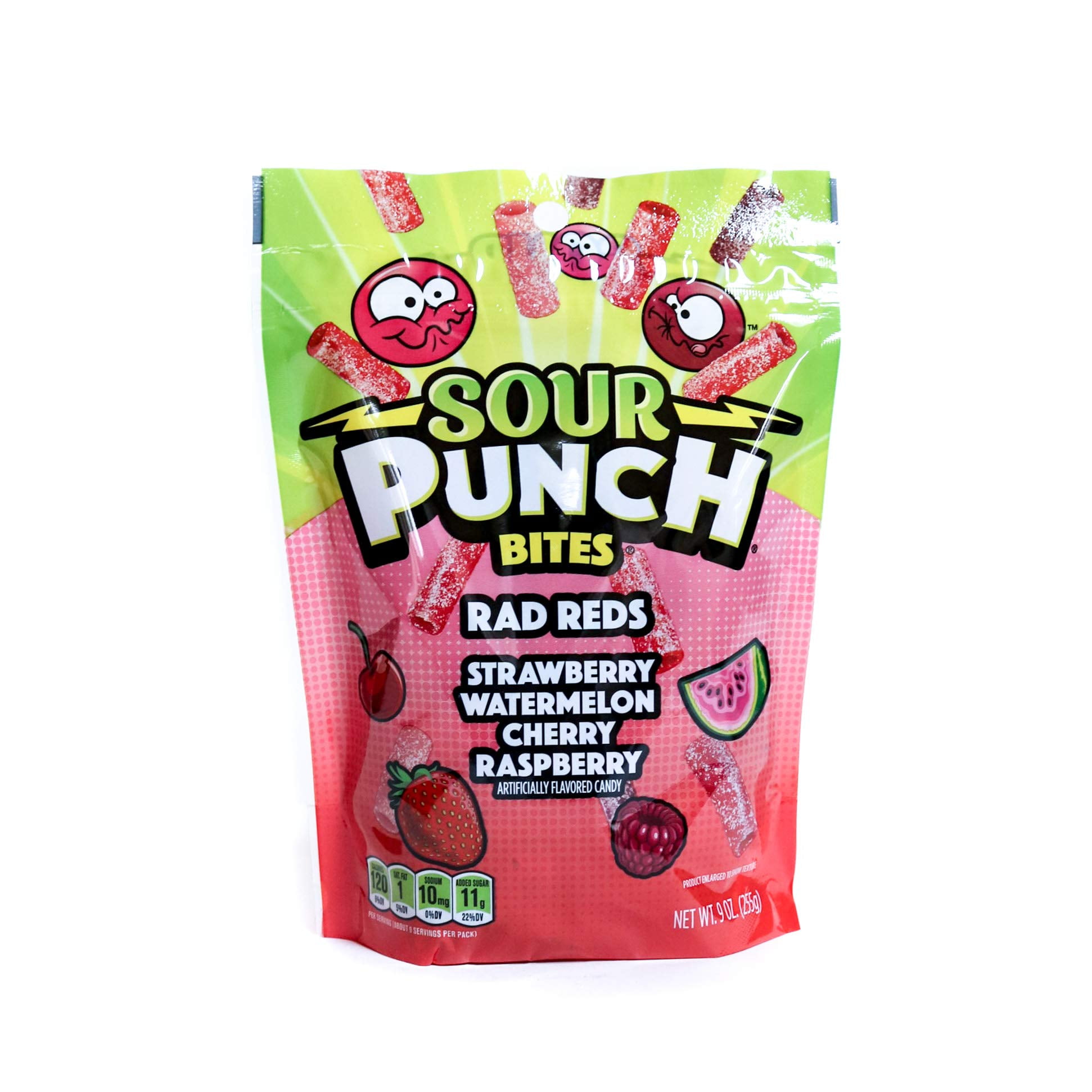 Sour Punch Bites, Cherry, MZF22 Strawberry, Watermelon & Raspberry ...