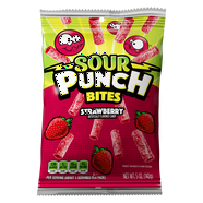 Sour Punch Blue Raspberry Chewy Candy Straws 2 oz Tray Sour Coated ...