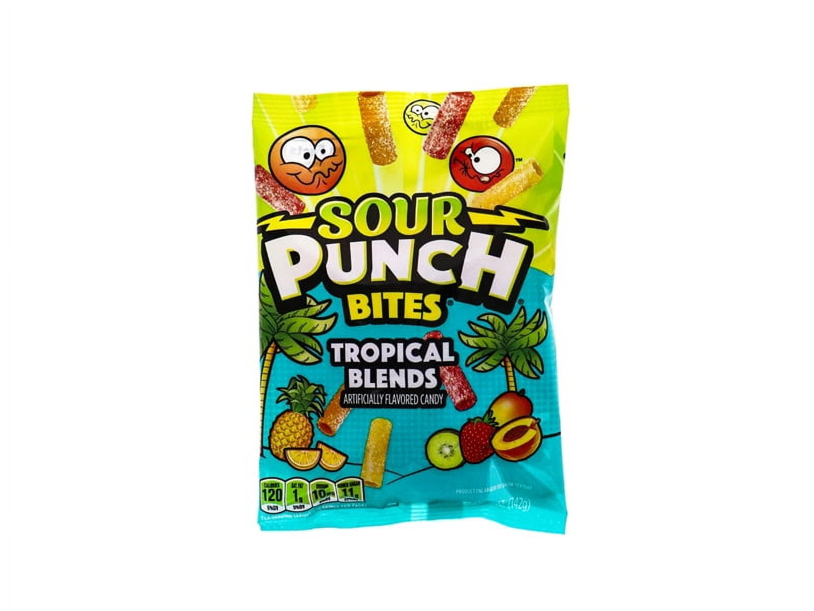 Sour Punch Bites Tropical Flavors, 5oz Bag (12 Pack) - Walmart.com