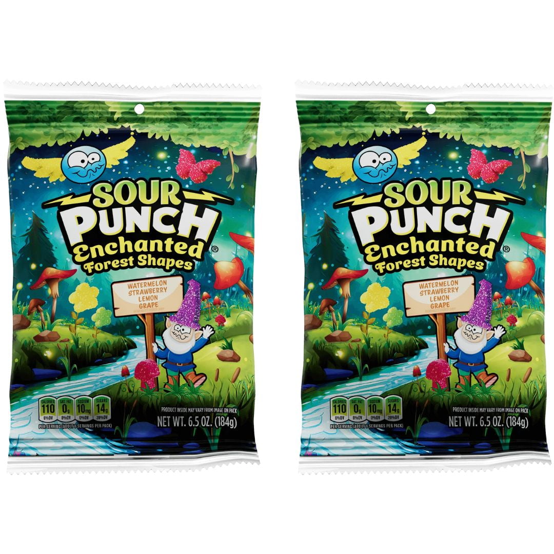Sour Punch Enchanted Forest Shapes Gummies 6.5 Oz (Pack of 2) - Walmart.com