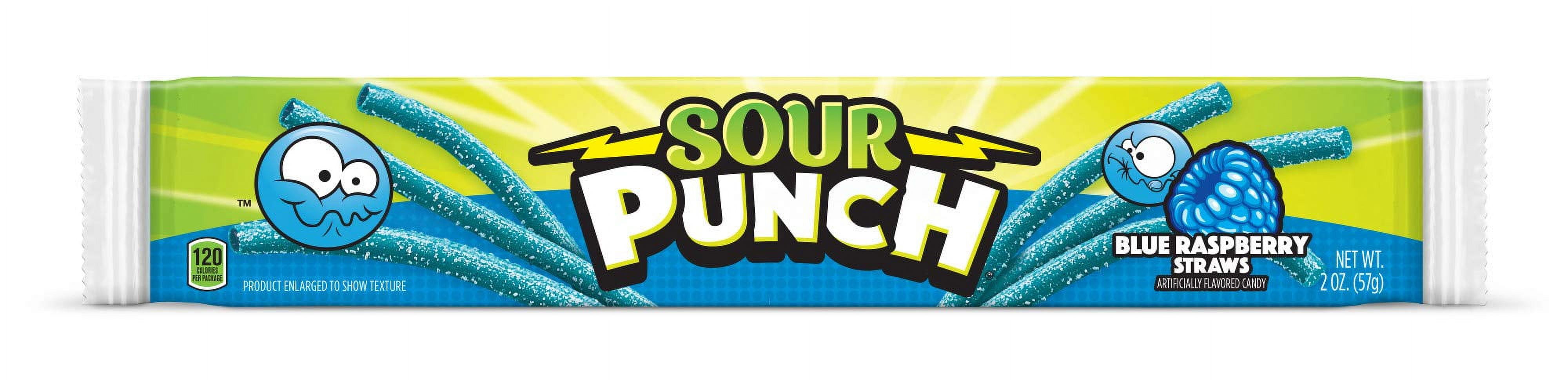 Sour Punch Straws, AJH3 Sweet & Sour Flavored Soft, Chewy Candy, Tray ...