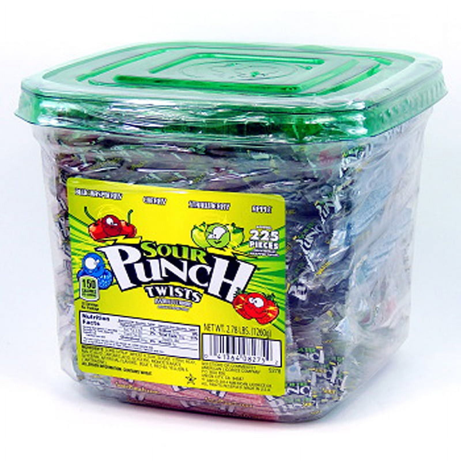 Sour Punch Twists, 4-Flavor Variety Pack, 44.48-Ounce Tubs (Pack of 2 ...