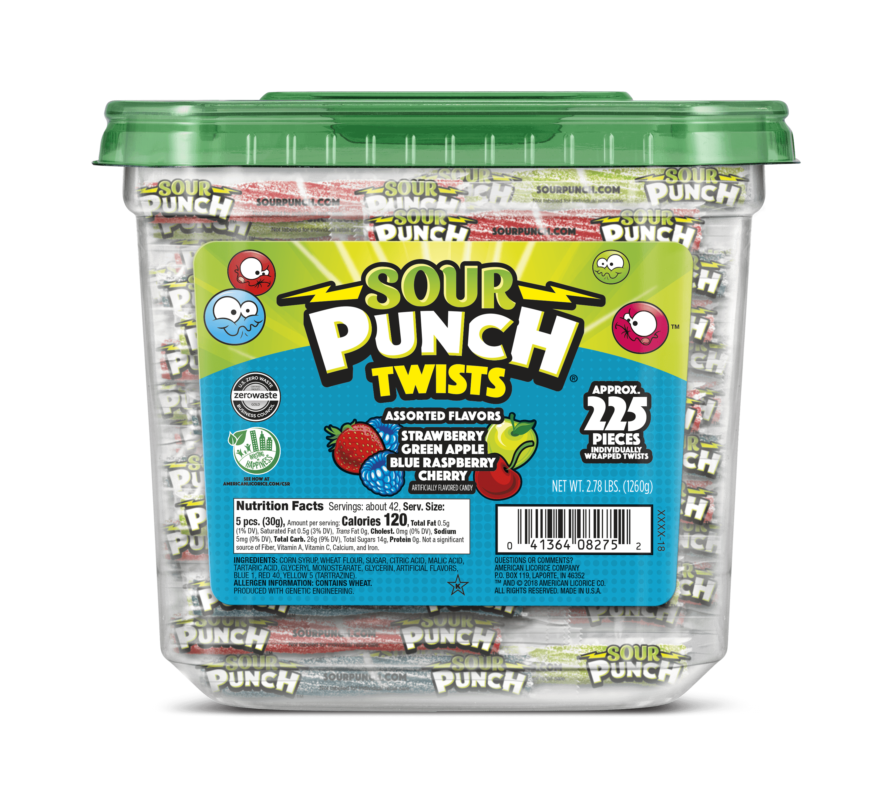 Sour Punch Twists, Assorted Flavors, 2.78lb Jar - Walmart.com