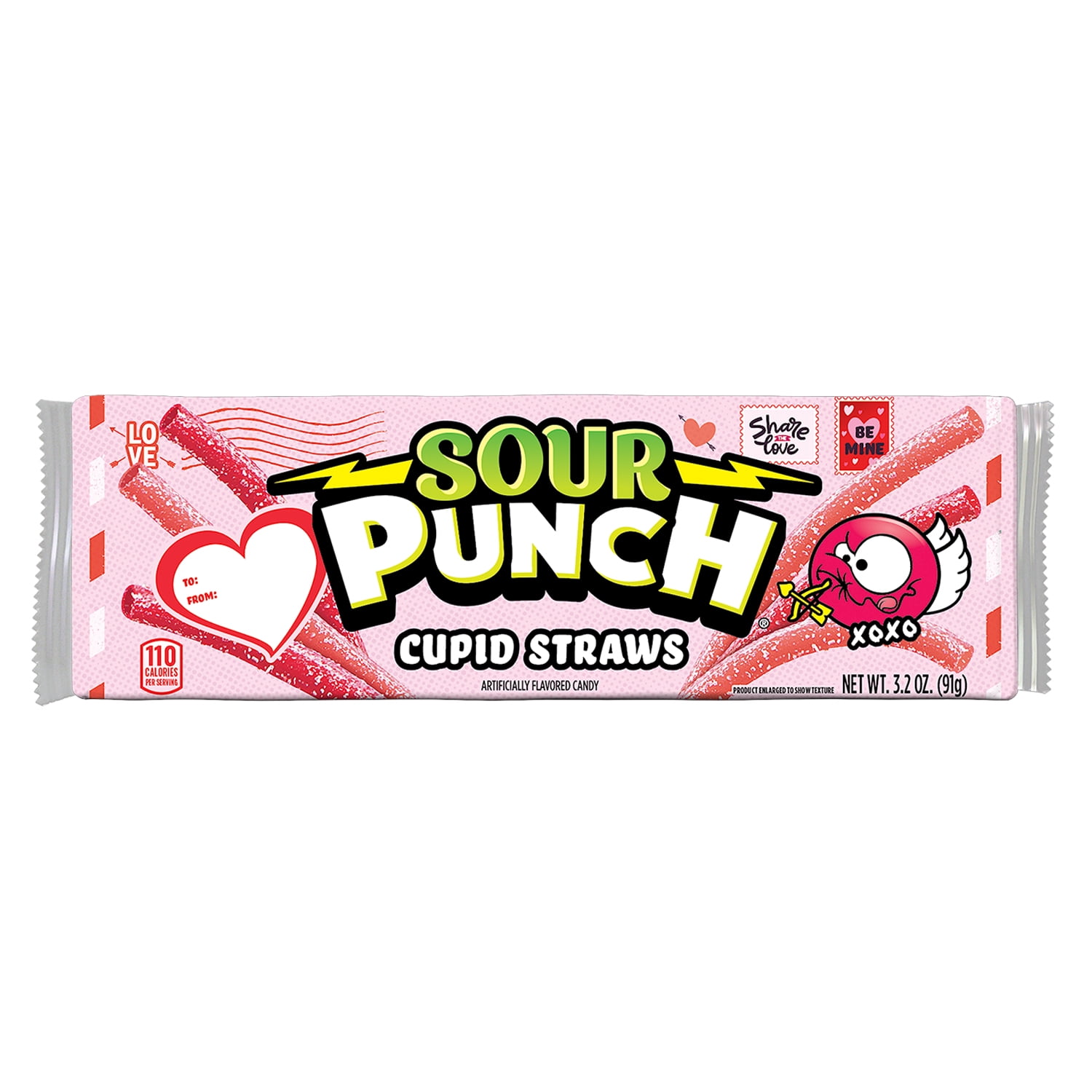 Sour Punch Valentine's Cupid Straws, 3.2oz - Walmart.com