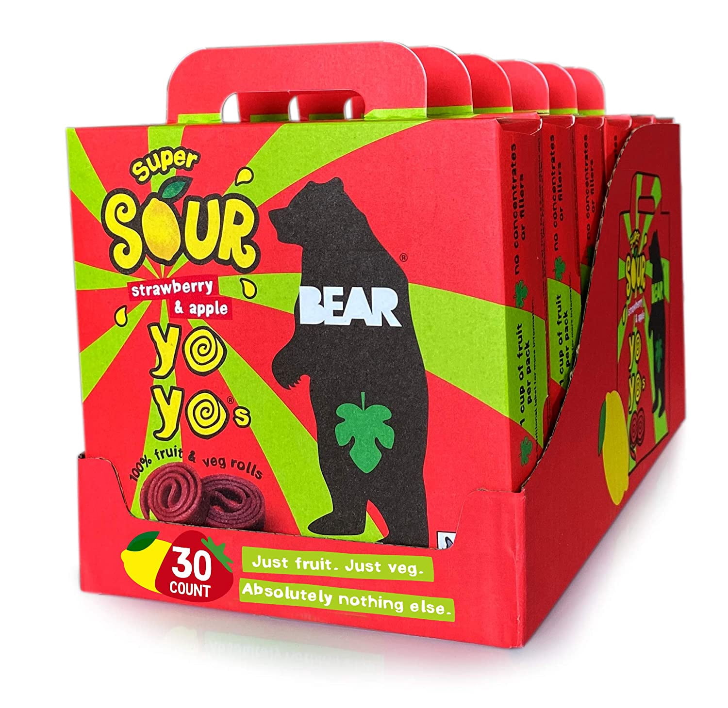 Sour - Real Fruit Yoyos - Strawberry-Apple - 0.7 Ounce (5 Count) - No ...