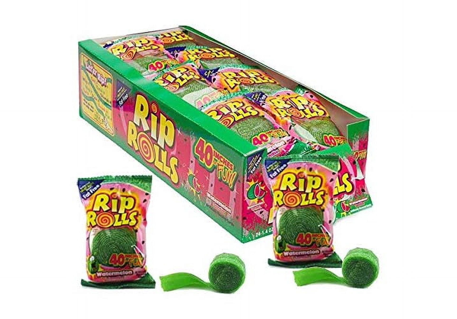 Sour Rip Rolls Watermelon - 24ct - Walmart.com