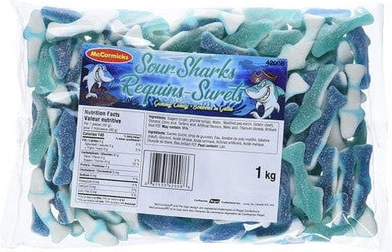 Sour Sharks Gummy Candy, 1kg/2.2 lbs. Bulk Bag - Walmart.com