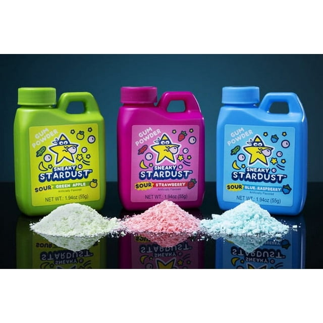 Sour Sneaky Stardust Powdered Chewing Gum (3 Assorted Flavors Randomly ...