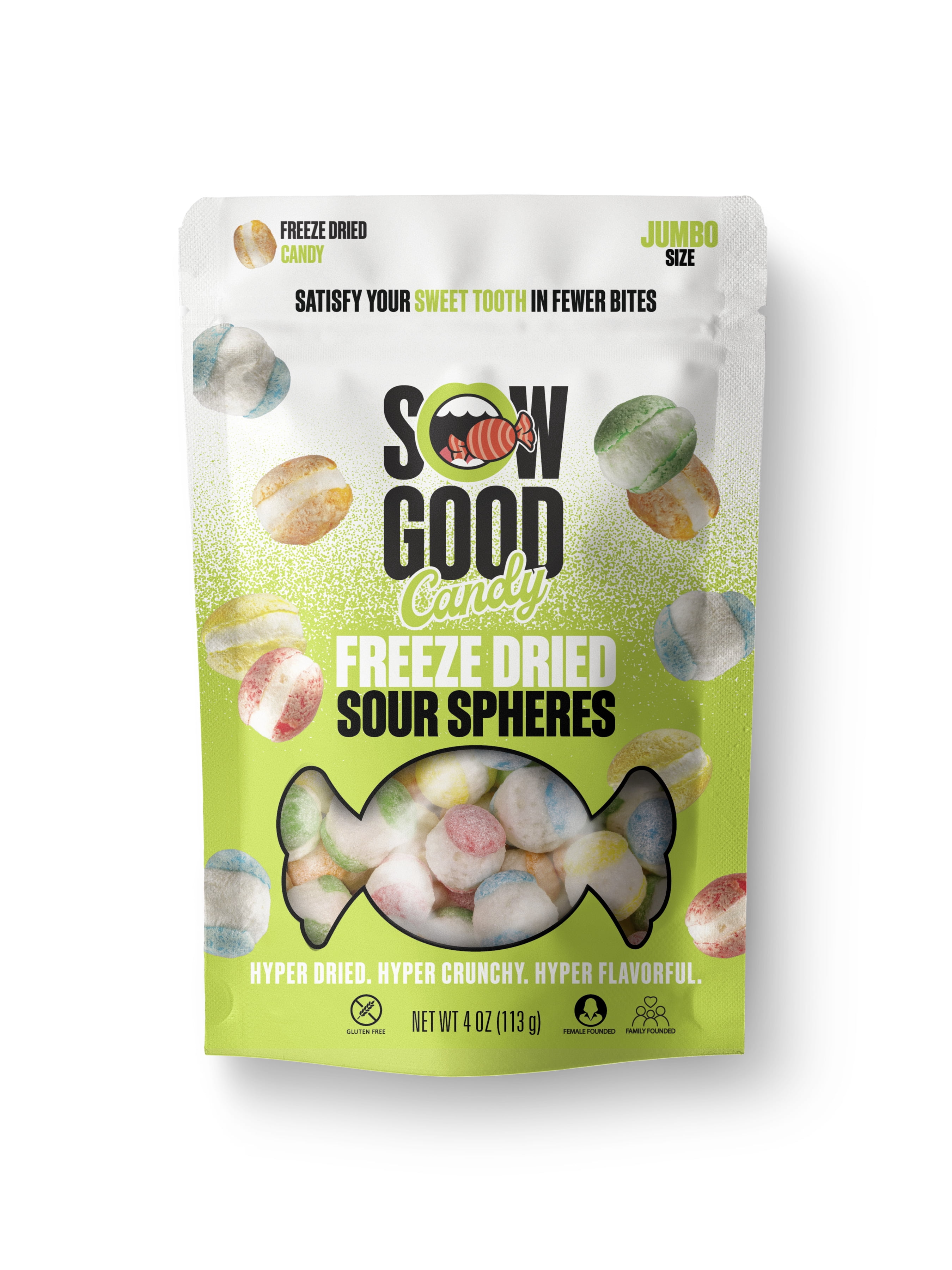 Sour Spheres Freeze Dried Candy by Sow Good Candy - Crunchy, Flavor ...