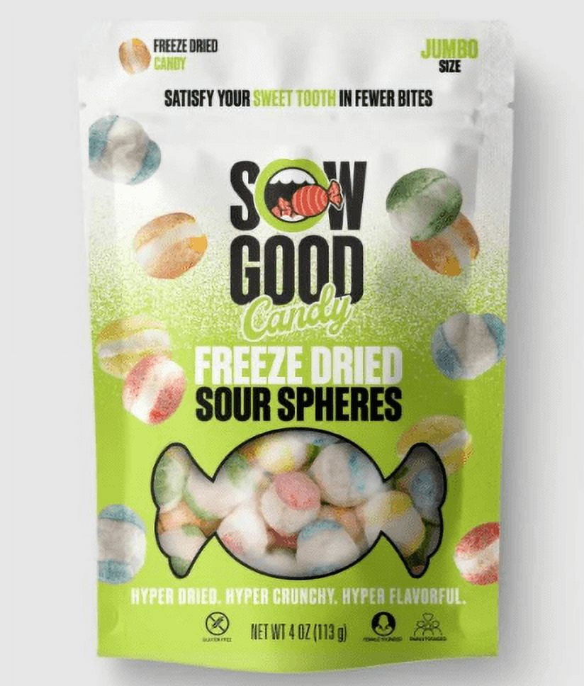 Sour Spheres Freeze Dried Candy by Sow Good Candy - Crunchy, Flavor ...