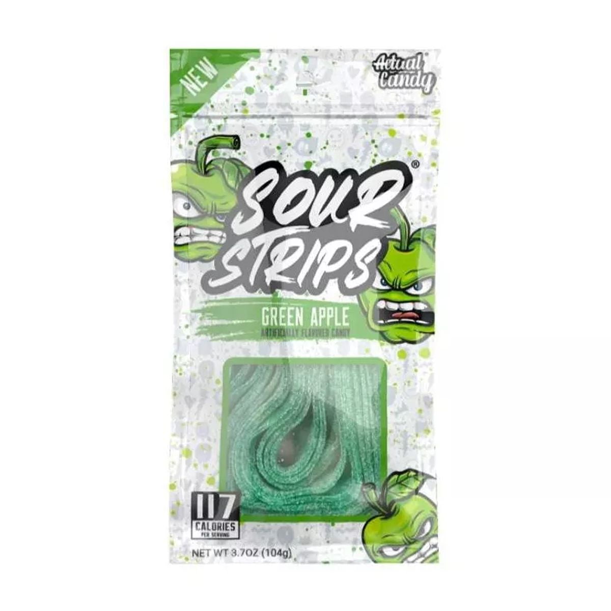 Sour Strips Green Apple Candy - 3.4oz - Walmart.com