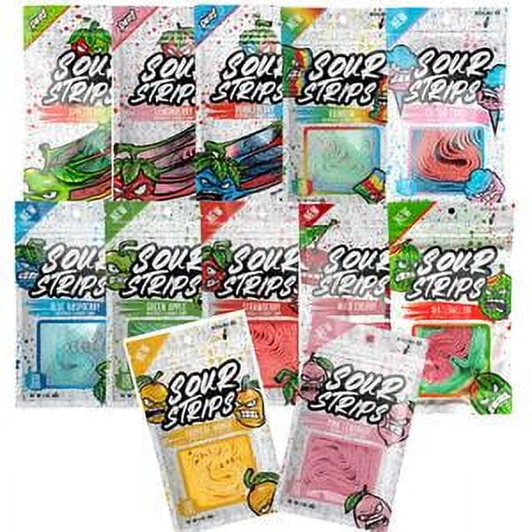 Sour Strips Candy Mega Pack, Burst of 12 Flavors with Strawberry Twist ...
