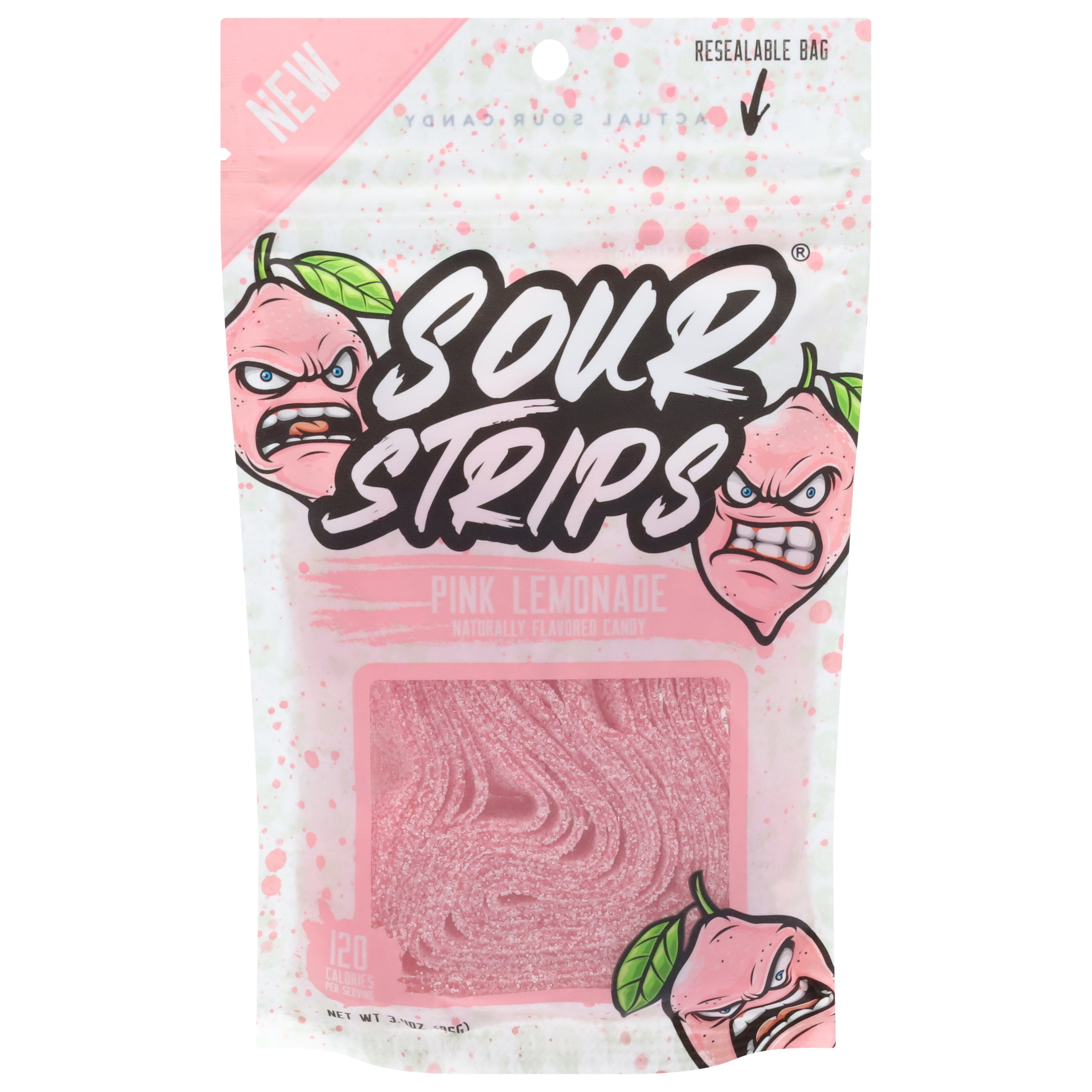 Sour Strips Pink Lemonade Candy - 3.4 oz (Packaging May Vary) - Walmart.com