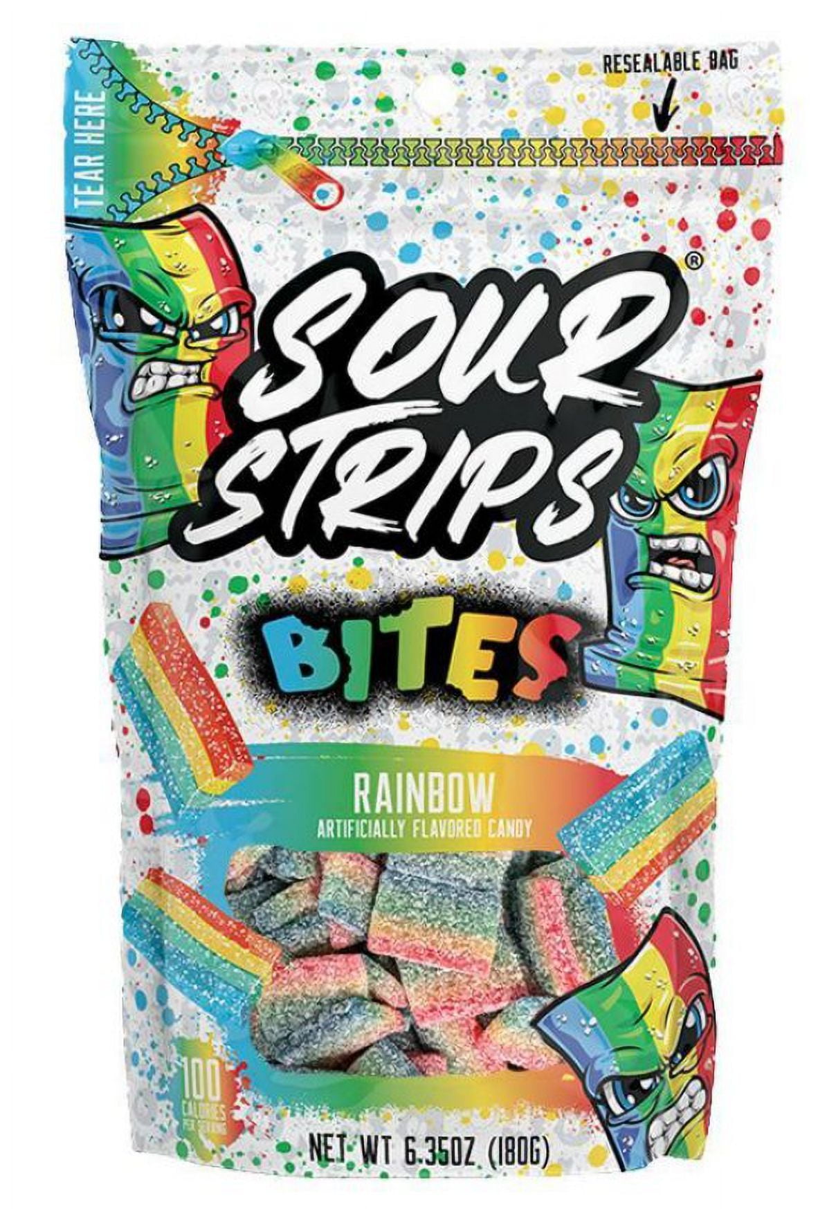 Sour Strips Rainbow Candy Bites - 6.35oz (Pack of 2) - Walmart.com