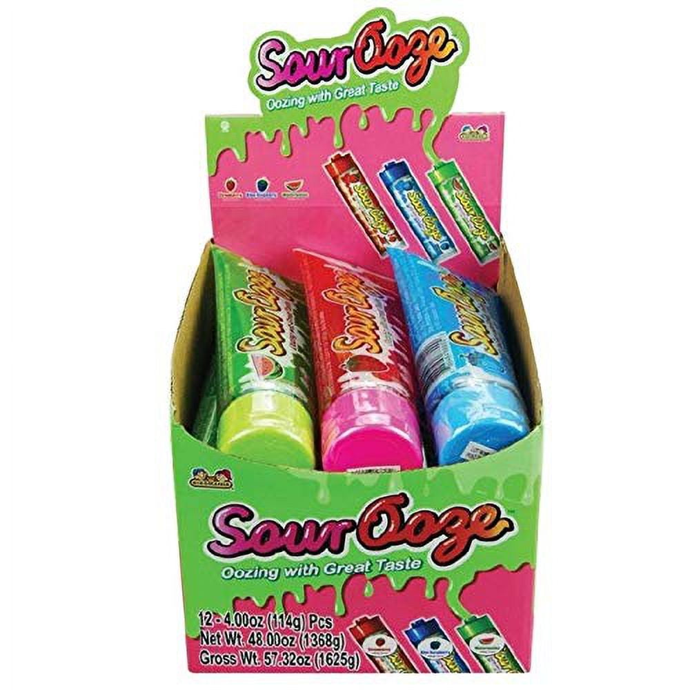 Sour Tube Candy Strawberry Blue Raspberry Watermelon; 12-Count ...