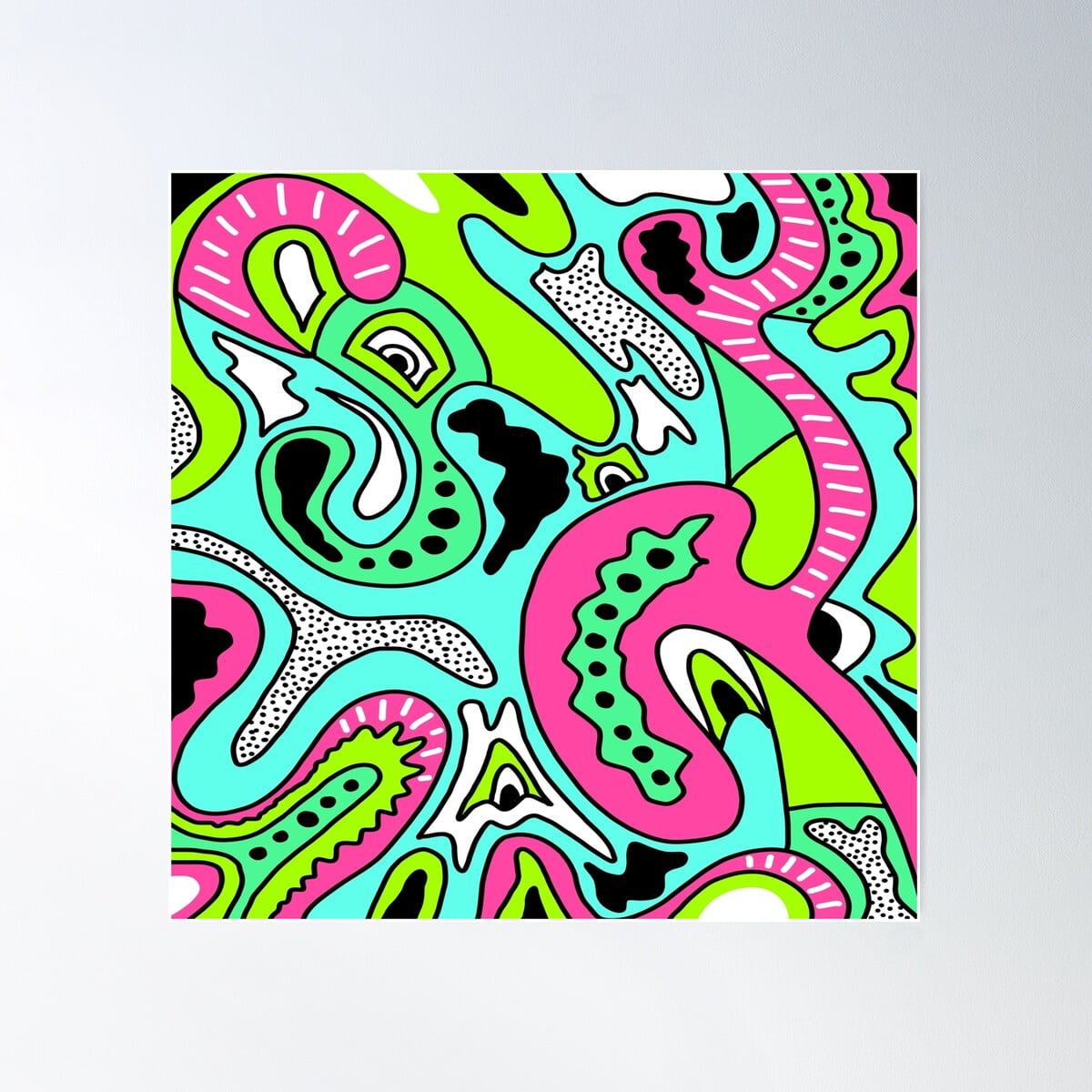 Sour Worms Poster Wall Art, Modern Wall Decor For Living Room Bedroom ...