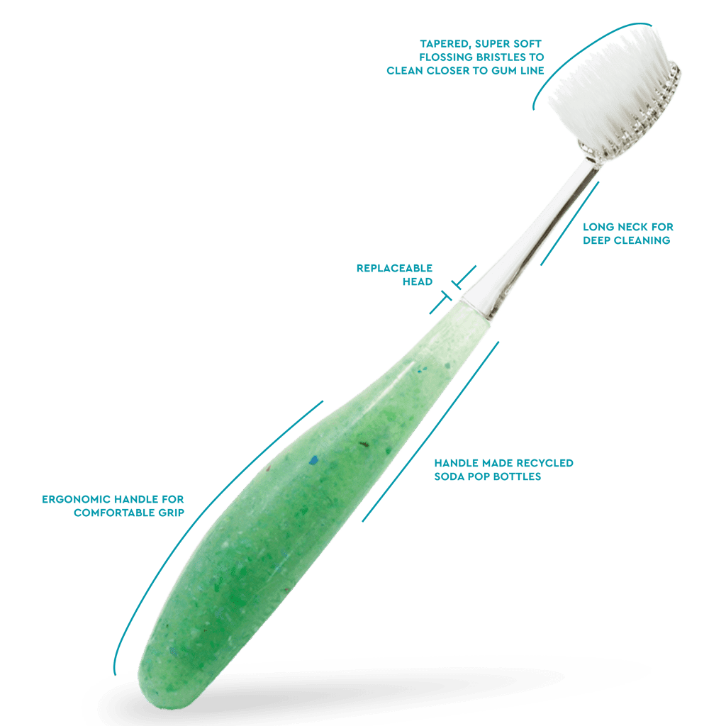 RADIUS Source Flossing Soda Pop Eco-Grind handle Toothbrush - Walmart.com