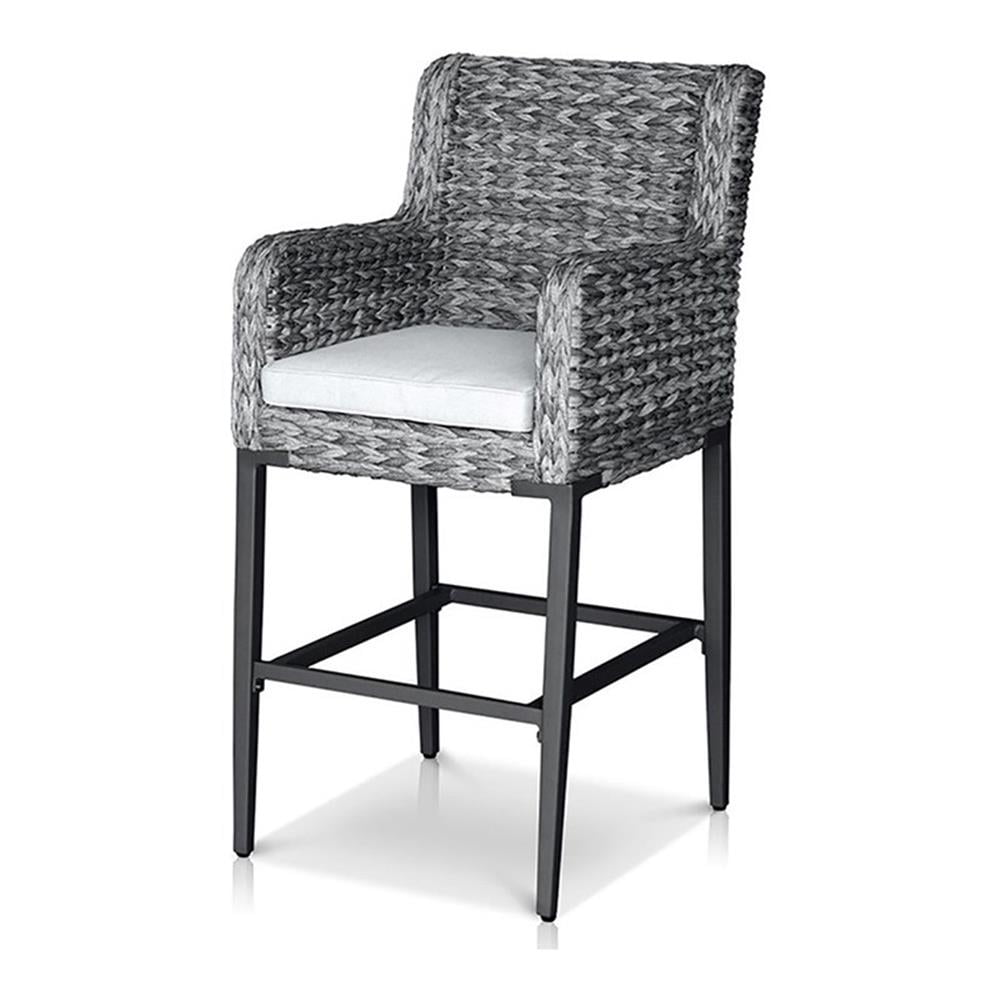 Source Furniture Island Bay 30" Wicker / Rattan Outdoor Bar Stool in ...
