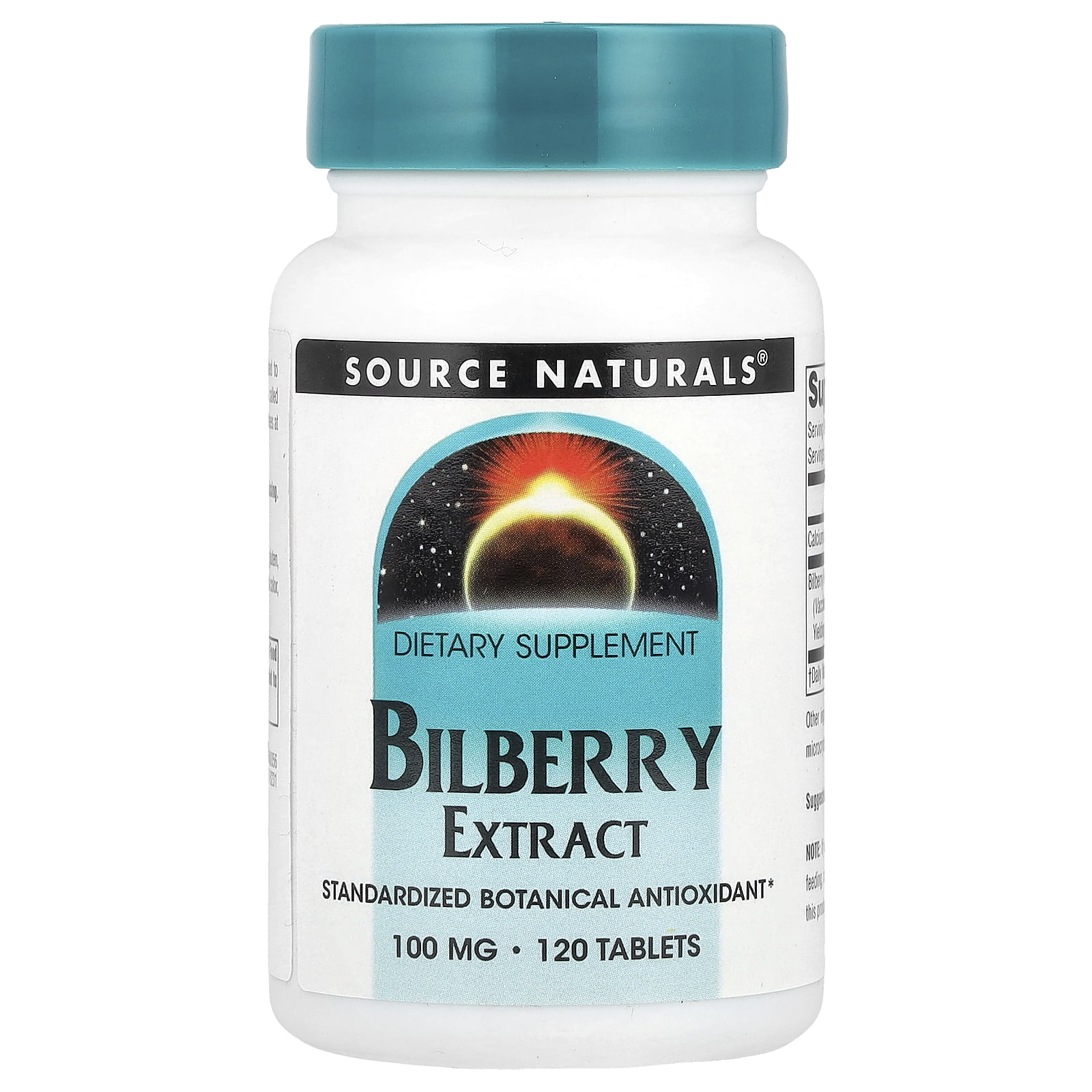 Source Naturals Bilberry Extract 100 mg 120 Tablets - Walmart.com