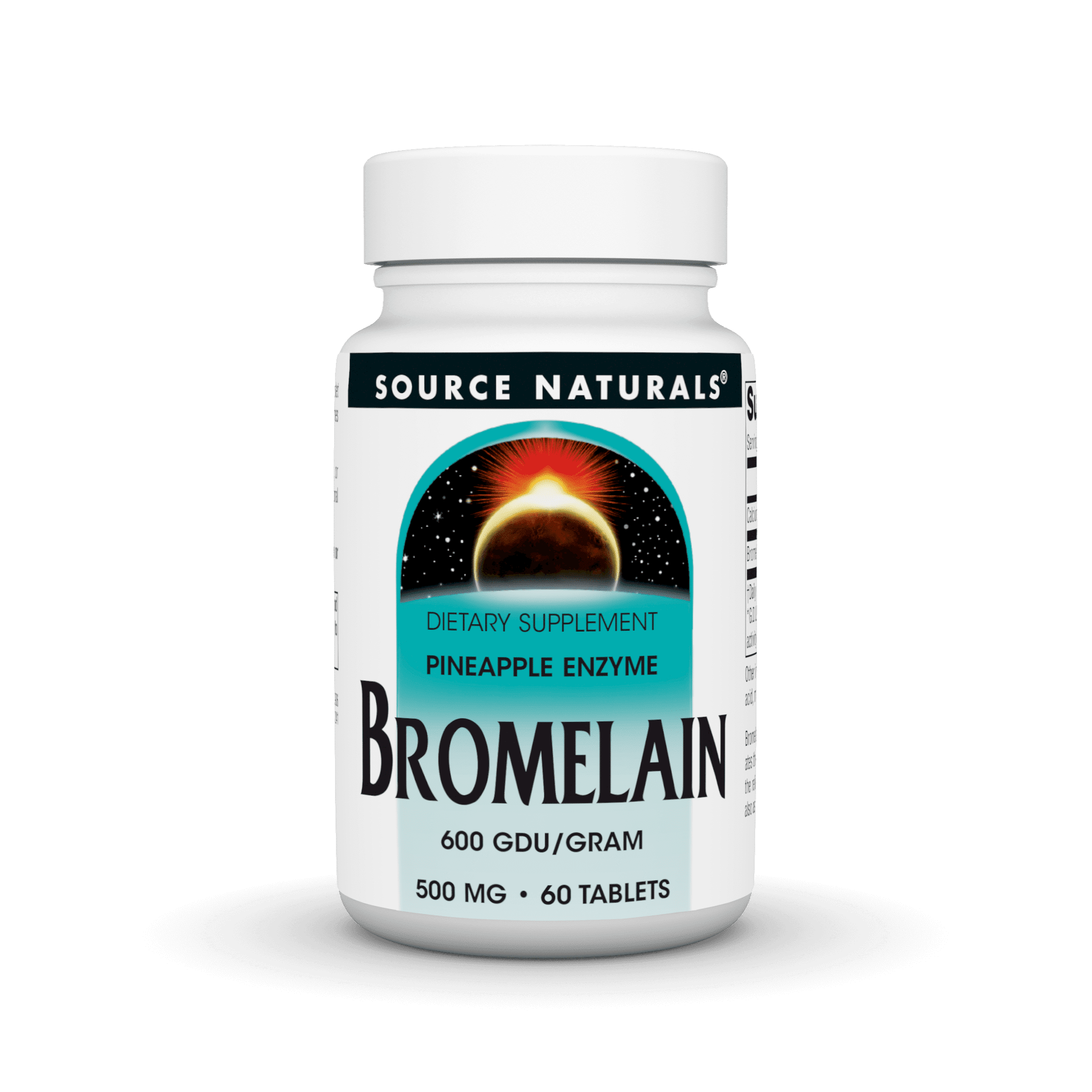 Source Naturals Pineapple Enzyme Bromelain 600 GDU/gm 500 mg, 60 ...