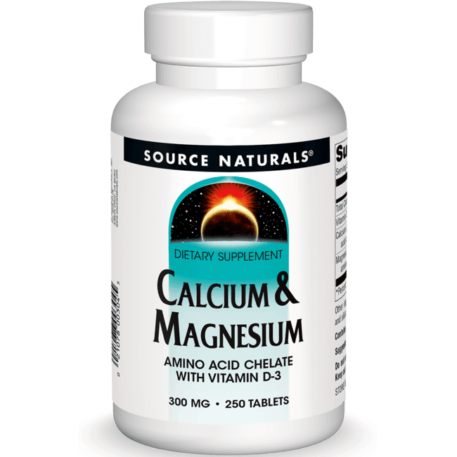 Source Naturals Calcium & Magnesium Amino Acid Chelate with Vitamin D-3 ...