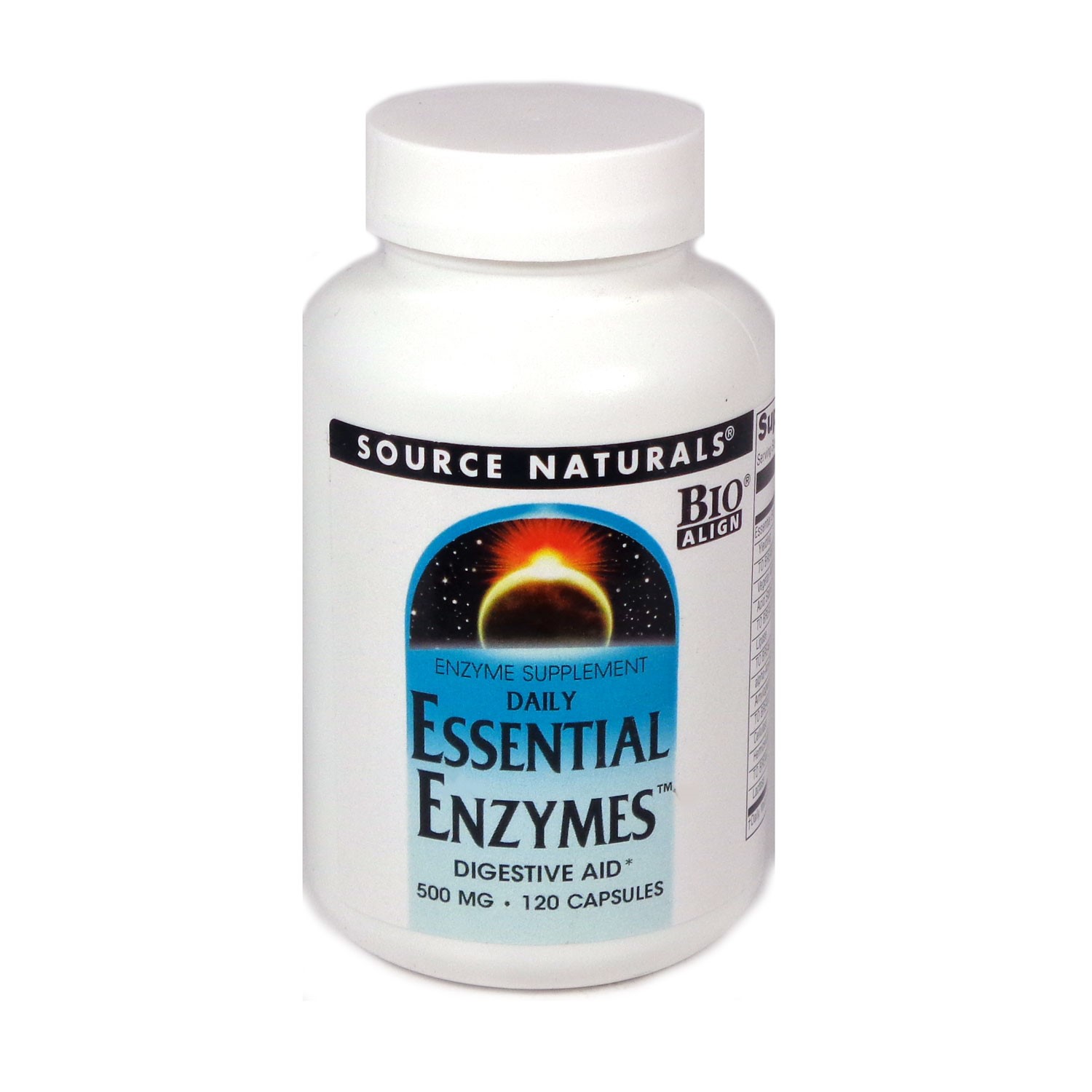 Source Naturals Daily Essential Enzymes 500 mg 120 Caps - Walmart.com